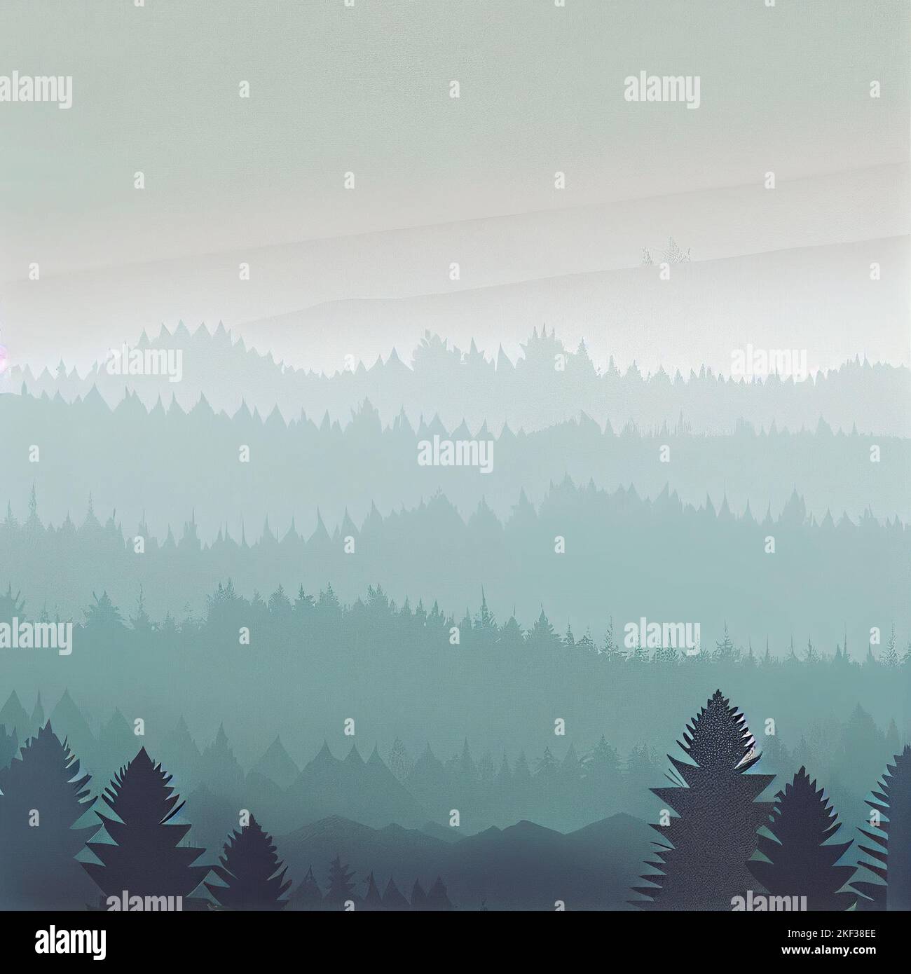 Flat landscape with a snowy background Clear blue sky with snowdrifts ...