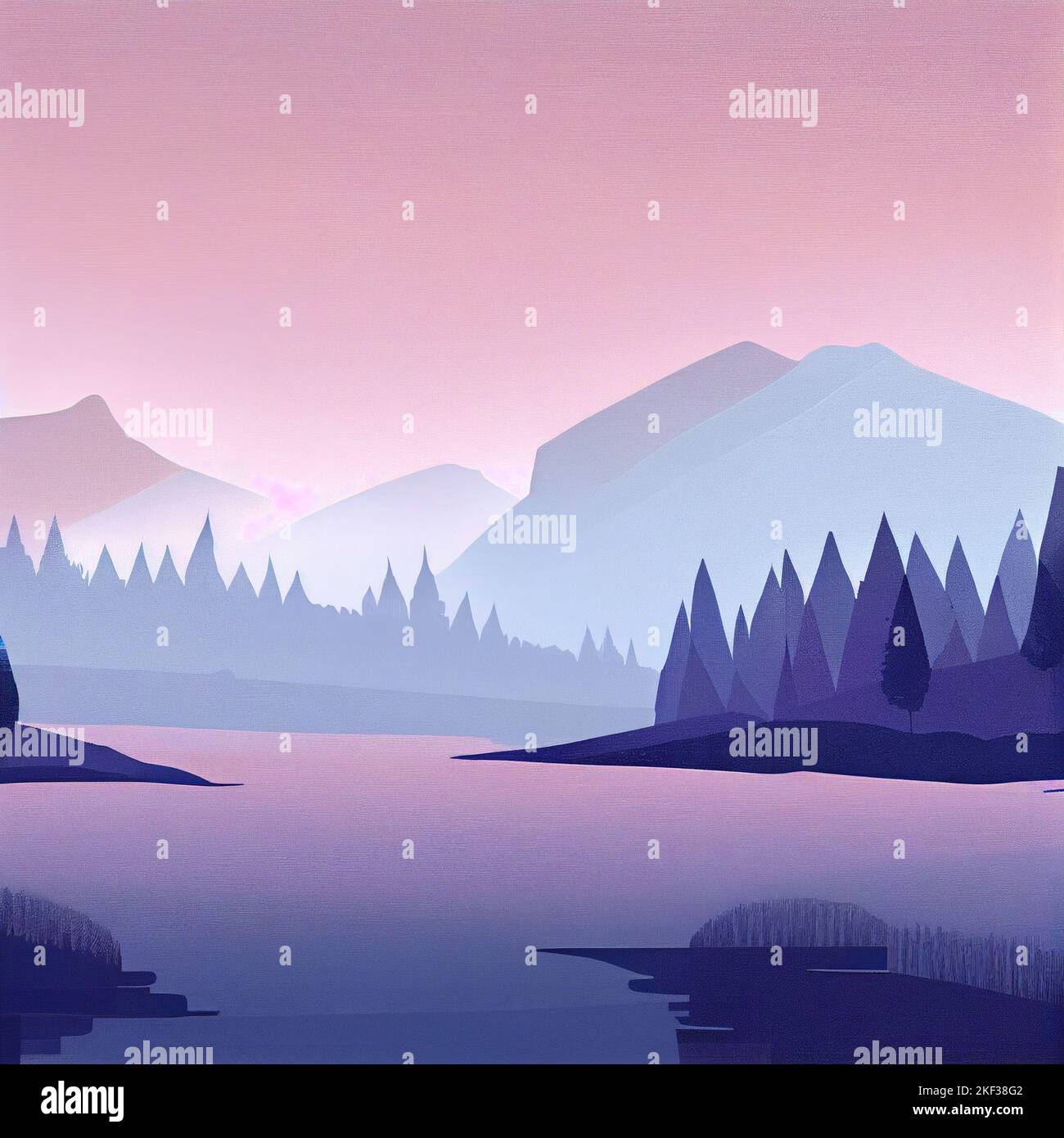 Flat landscape with a snowy background Clear blue sky with snowdrifts ...