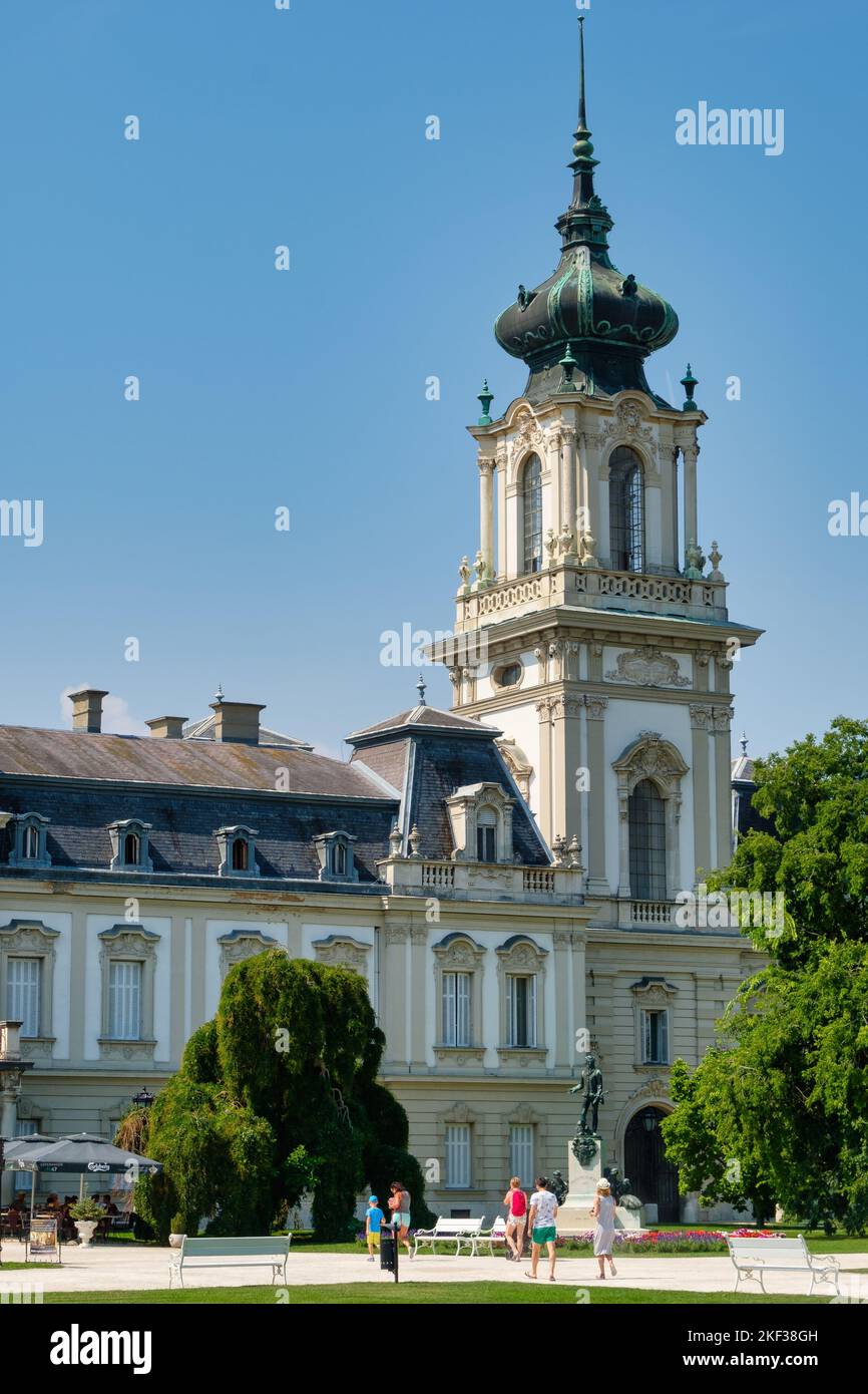 This neo-baroque tower of the Festetics Palace was part of an extension ...