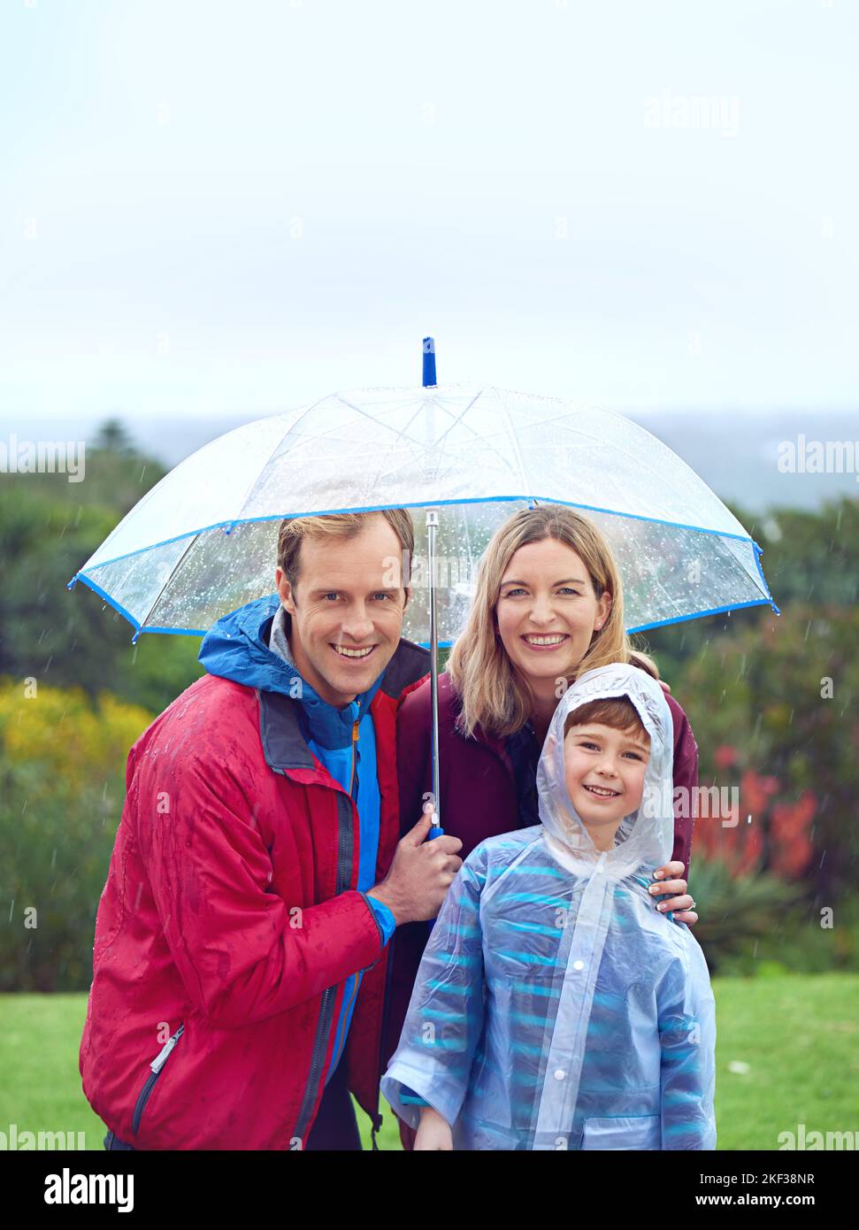 This family loves winter. Cropped portrait of a family of three ...