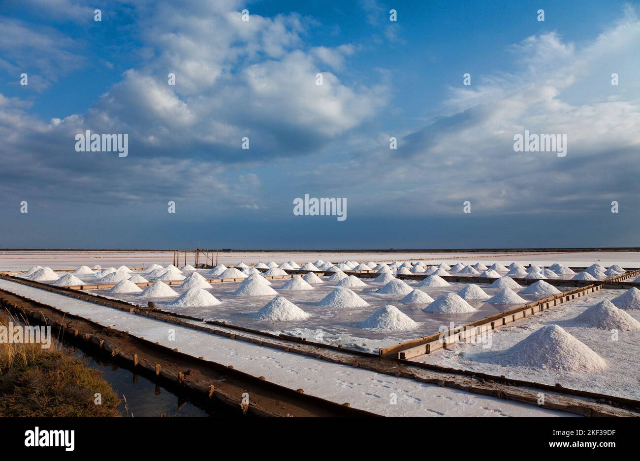 France. Aude (11) Gruissan. The salt marshes of the island of St Martin ...