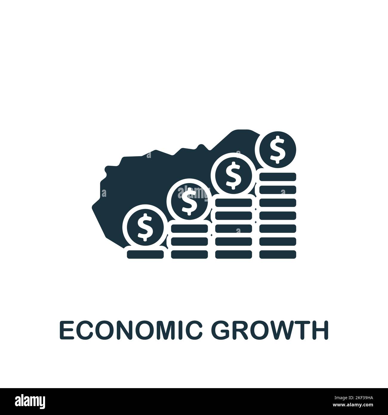 Economic Growth icon. Monochrome simple Policy icon for templates, web ...