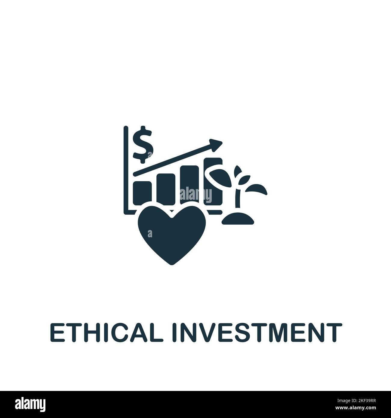 Ethical Investment icon. Monochrome simple Policy icon for templates ...