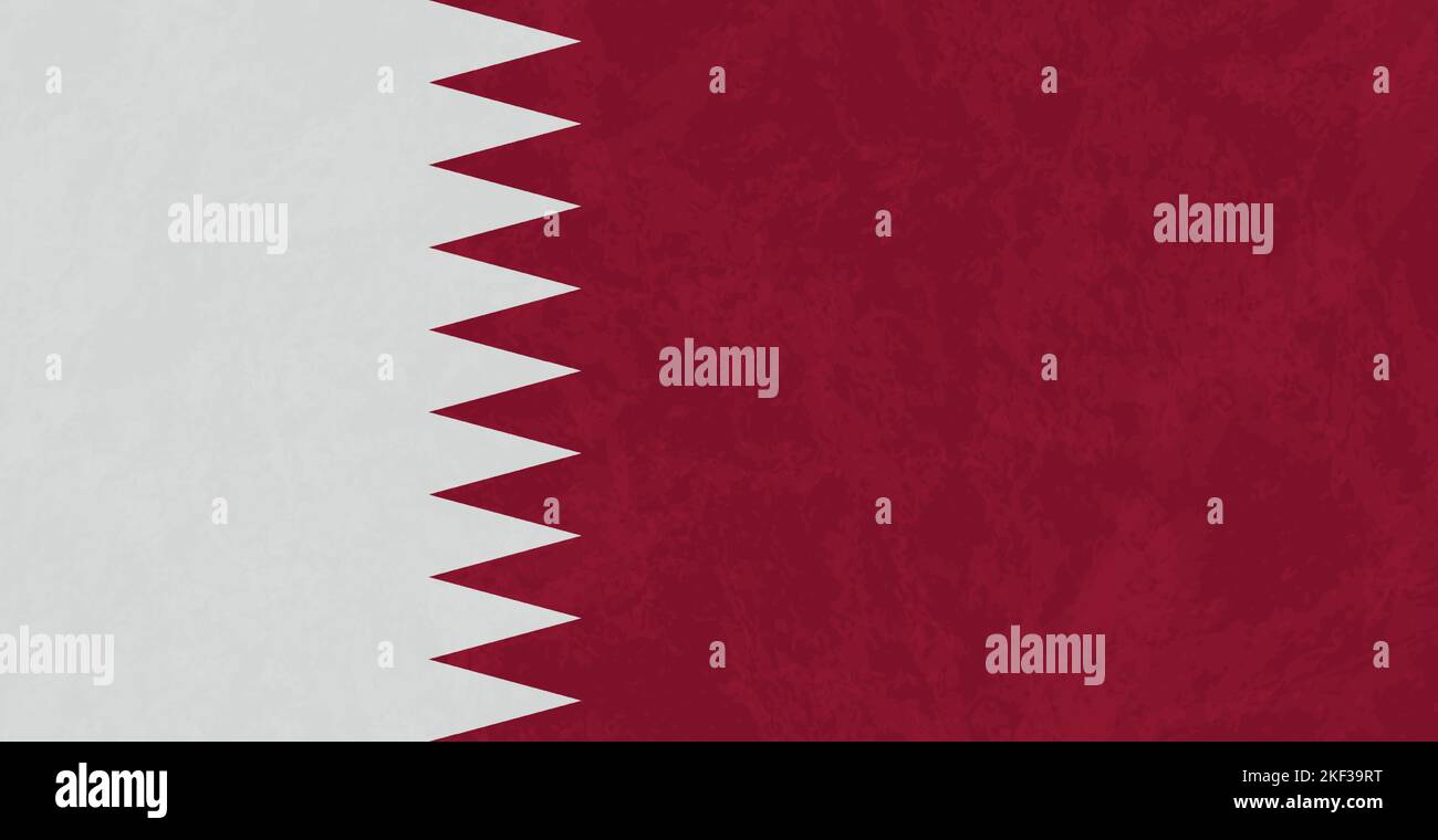 Qatar Country Realistic Flag, Panoramic Flag Background, Web Template ...