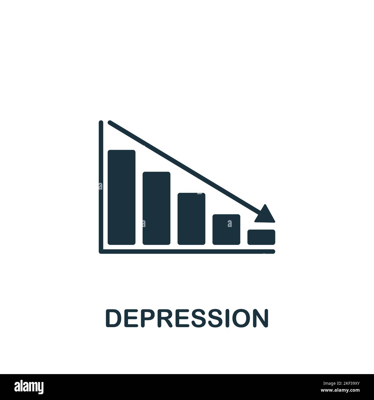 Depression icon. Monochrome simple Policy icon for templates, web ...