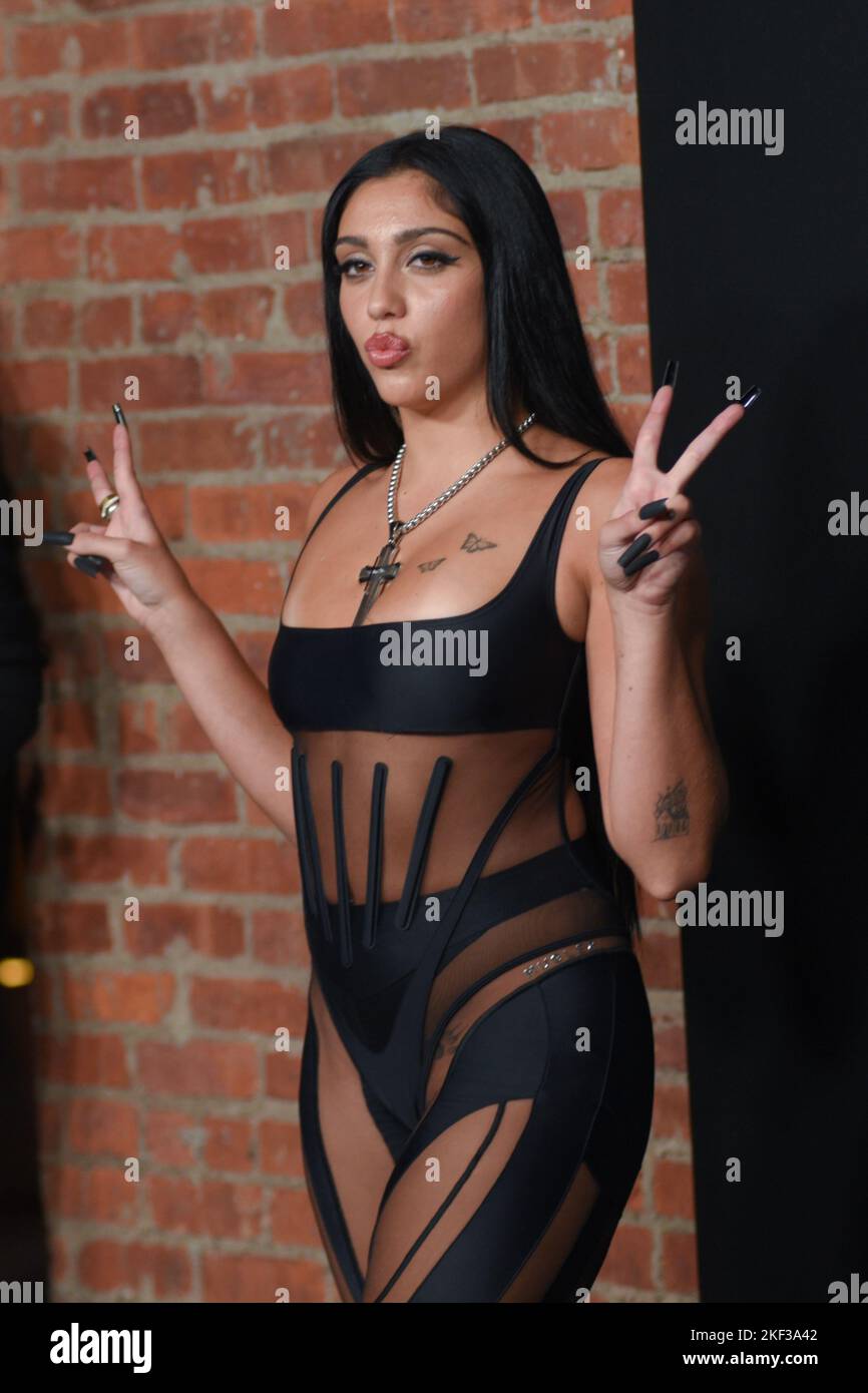 New York, USA. 15th Nov, 2022. Lourdes Leon walking the red carpet at the Mugler Couturissime ...