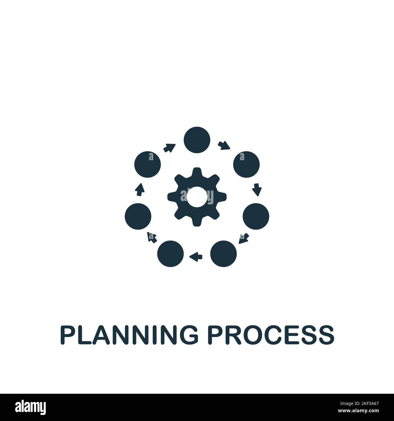 Planning Process icon. Monochrome simple Product Management icon for ...