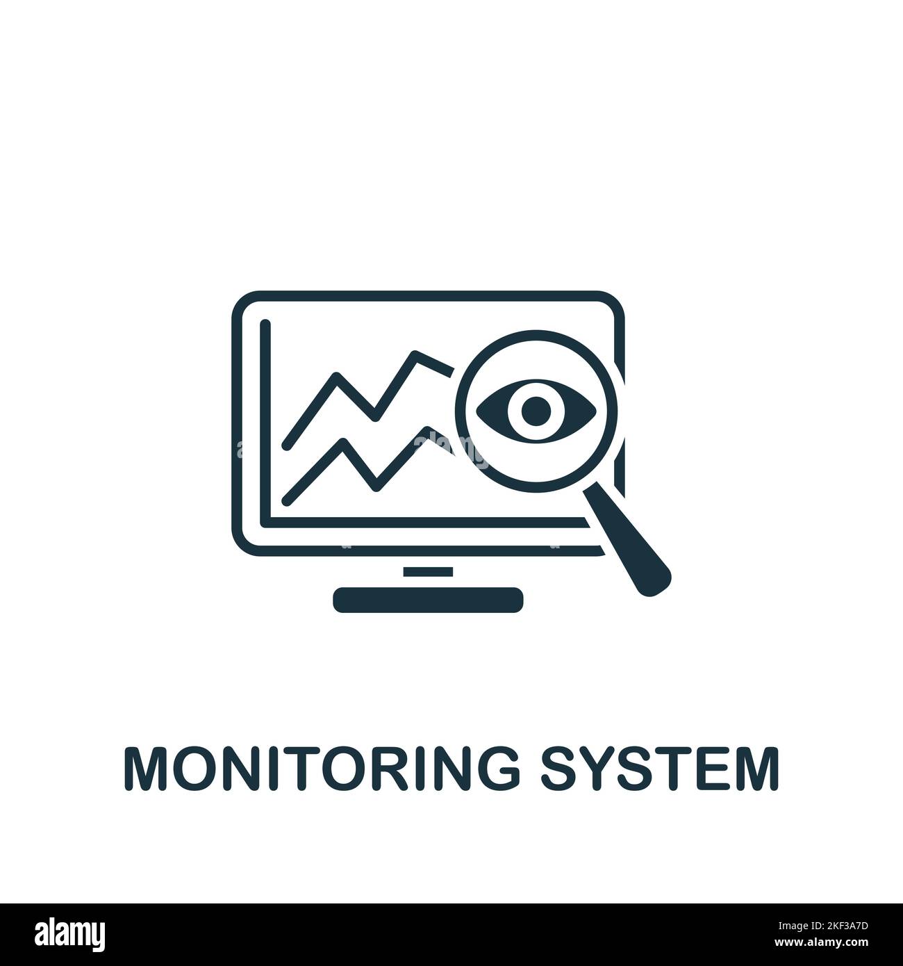 Monitoring System icon. Monochrome simple Product Management icon for ...