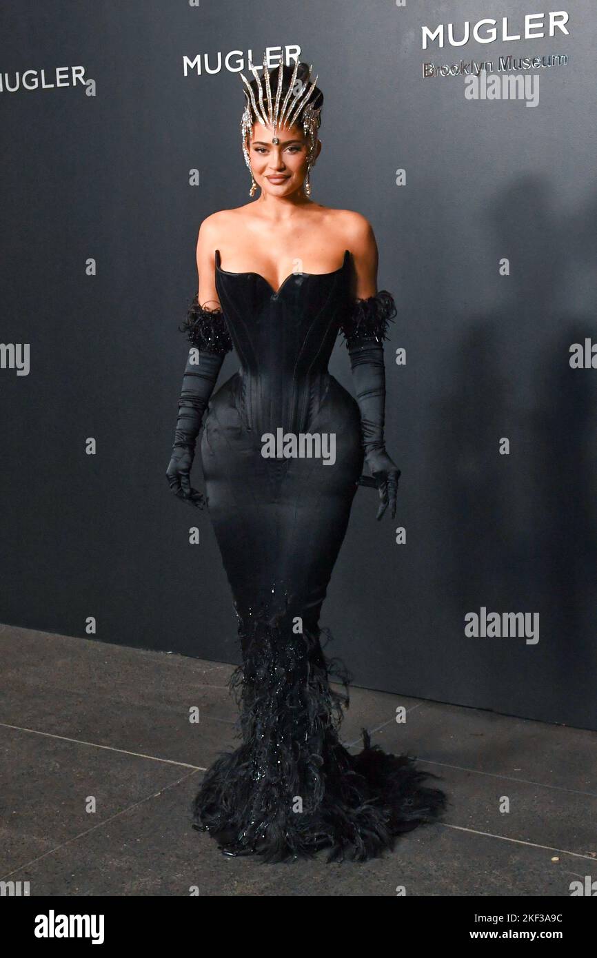 Kylie Jenner walking the red carpet at the Mugler Couturissime Exhibition Reception at the ...