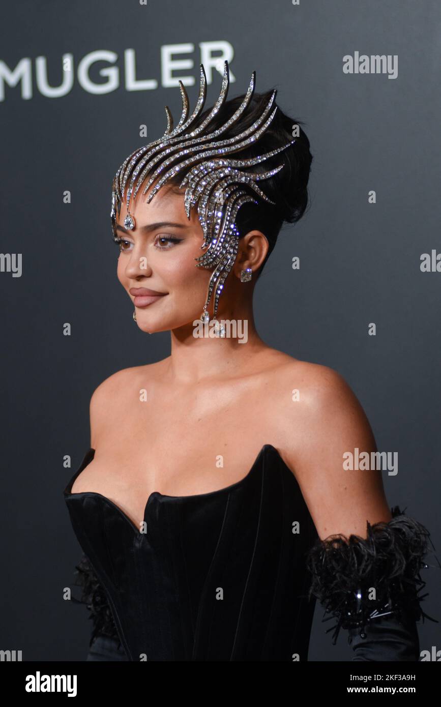 Kylie Jenner walking the red carpet at the Mugler Couturissime Exhibition Reception at the ...