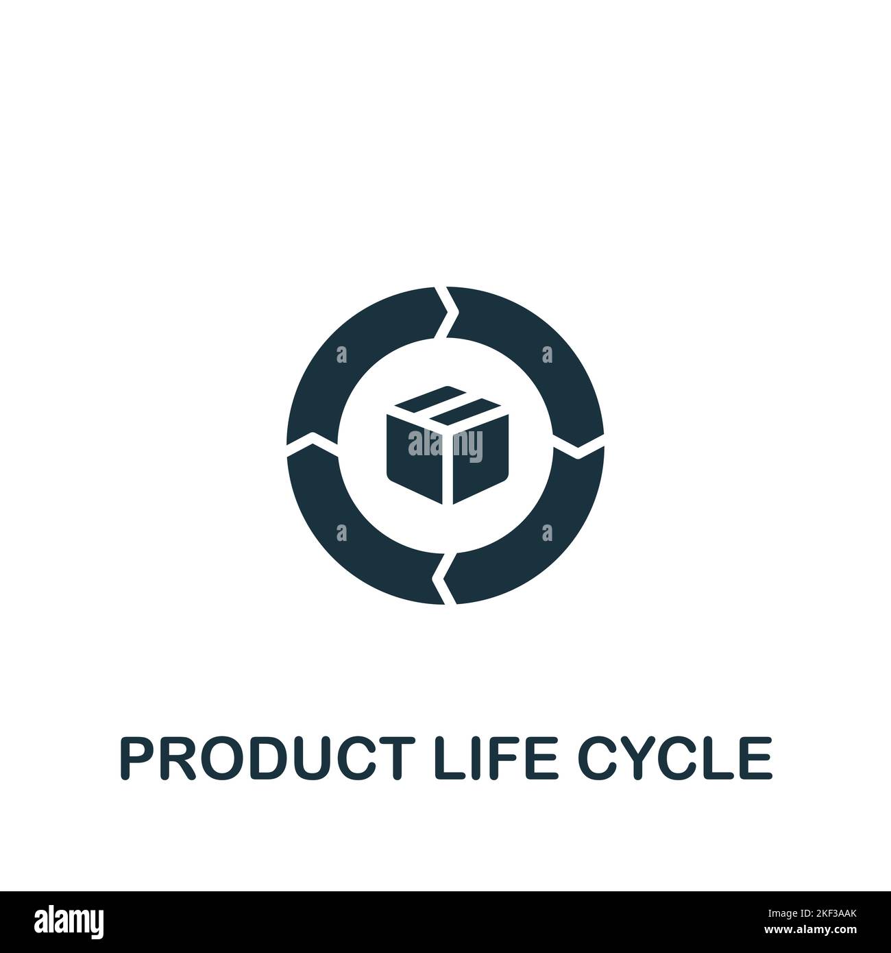 Product Line Cycle icon. Monochrome simple Product Management icon for ...