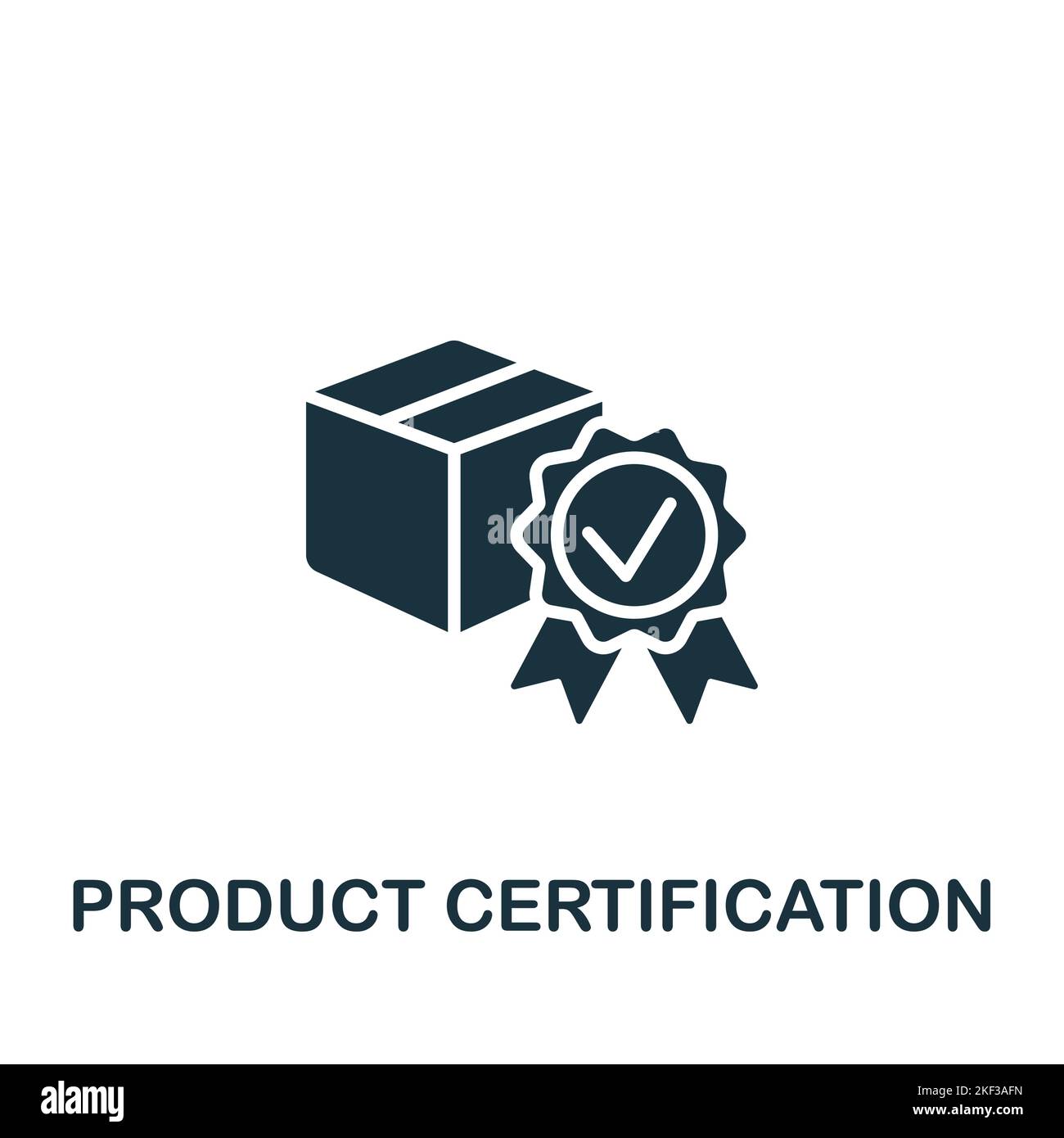 Product Certification icon. Monochrome simple Product Management icon ...