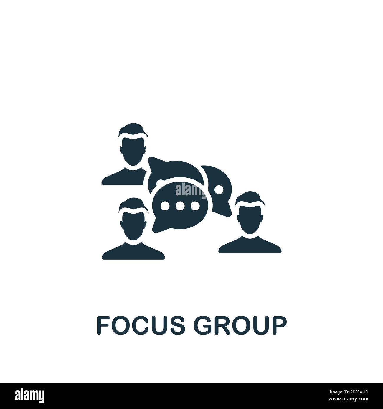 Focus Group icon. Monochrome simple Project Management icon for ...