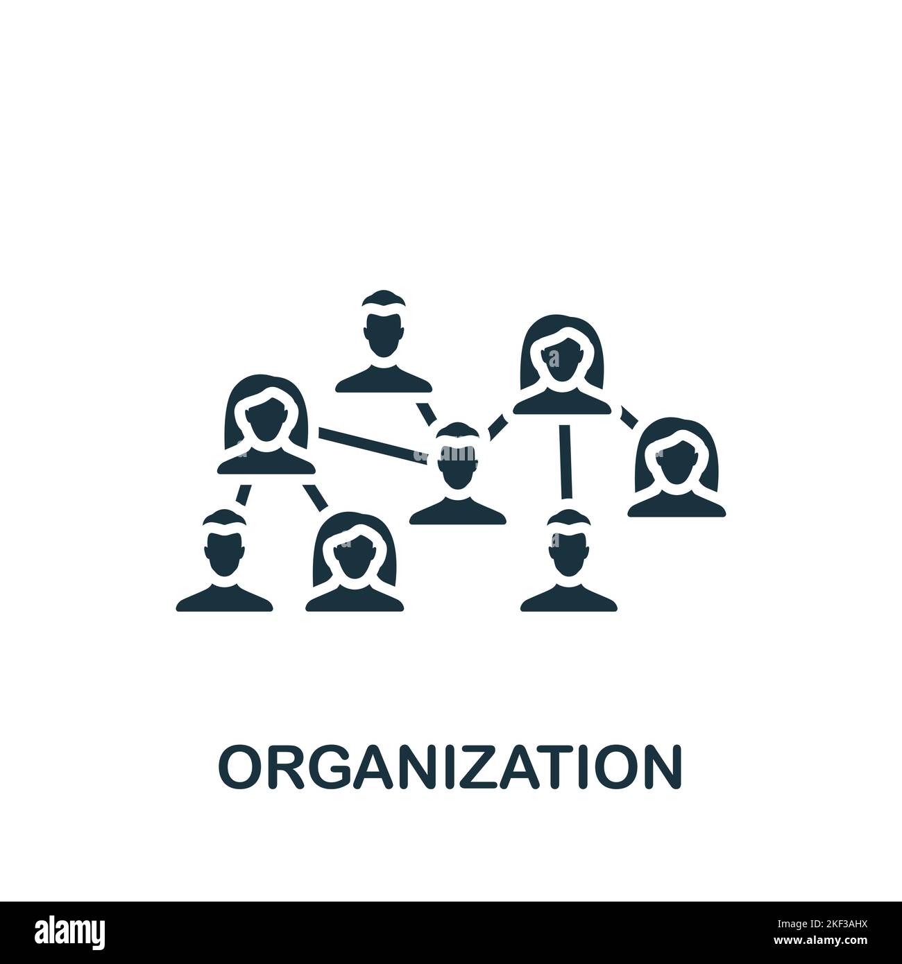 Organization icon. Monochrome simple Project Management icon for ...