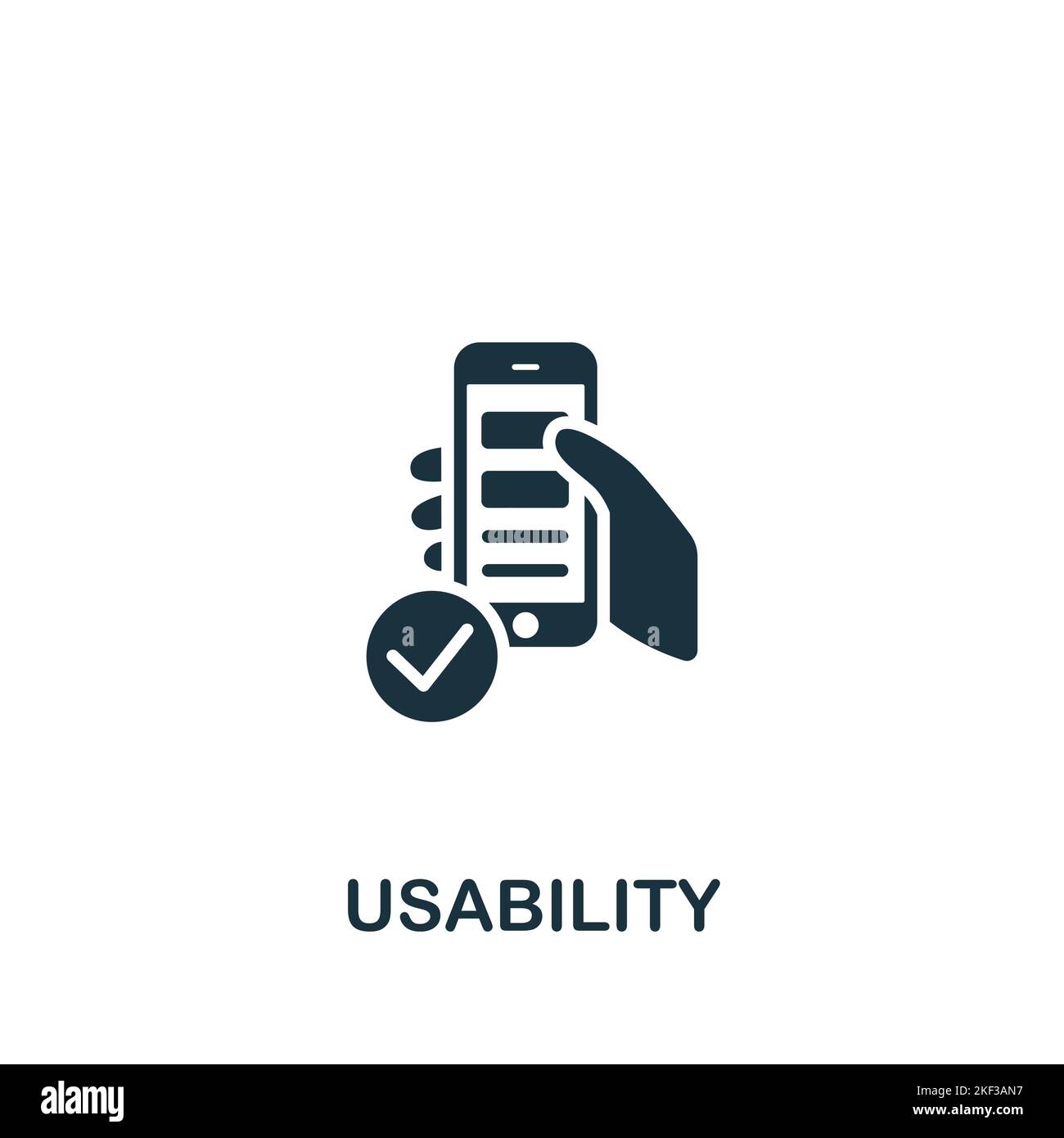 Usability icon. Monochrome simple Project Management icon for templates ...