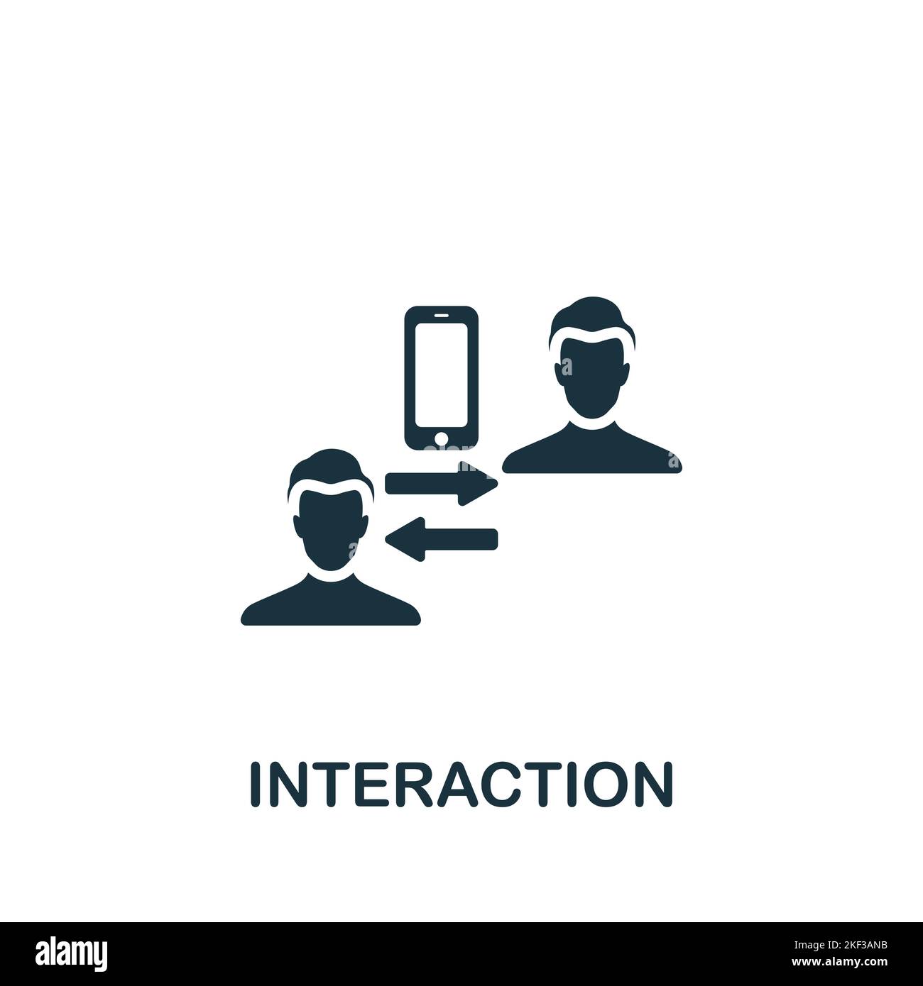 Interaction icon. Monochrome simple Project Management icon for ... Interaction icon. Monochrome simple Project Management icon for ...