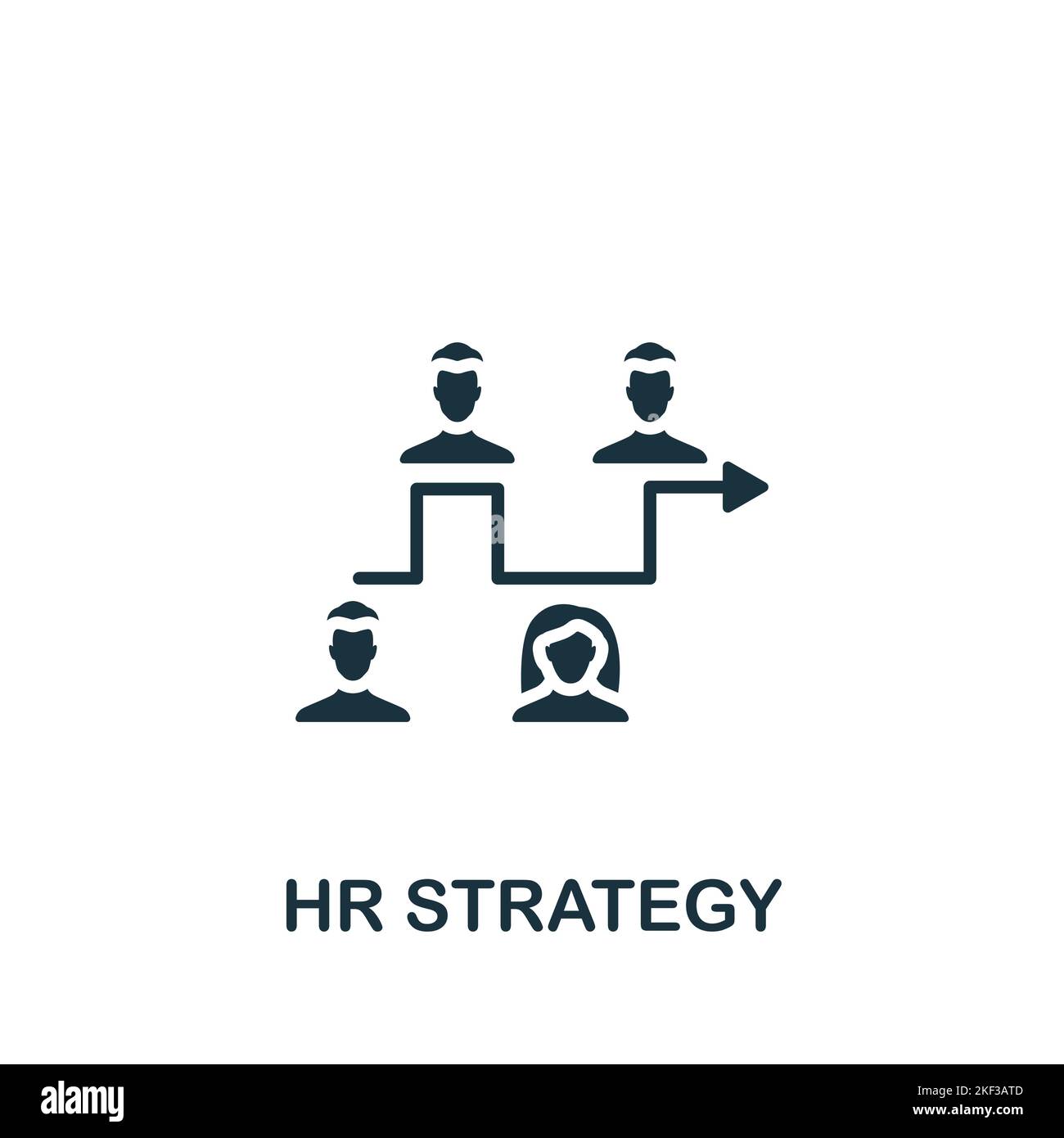 Hr Strategy icon. Monochrome simple Project Management icon for ...