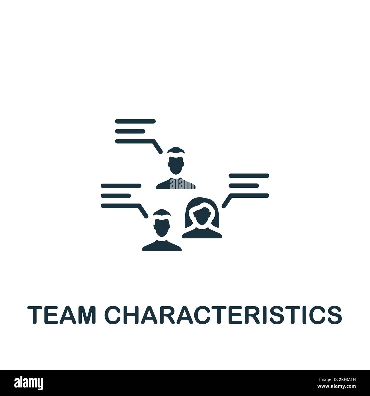 Team Characteristics icon. Monochrome simple Project Management icon ...