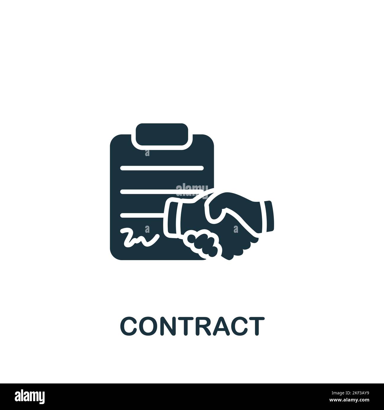 Contract icon. Monochrome simple Project Management icon for templates ...