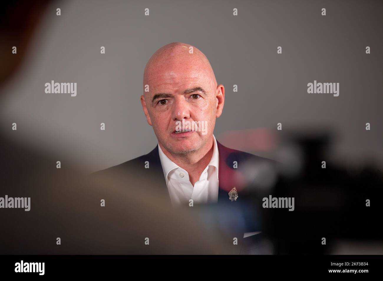 Bali, Indonesia. 15th Nov, 2022. FIFA President Gianni Infantino speaks ...