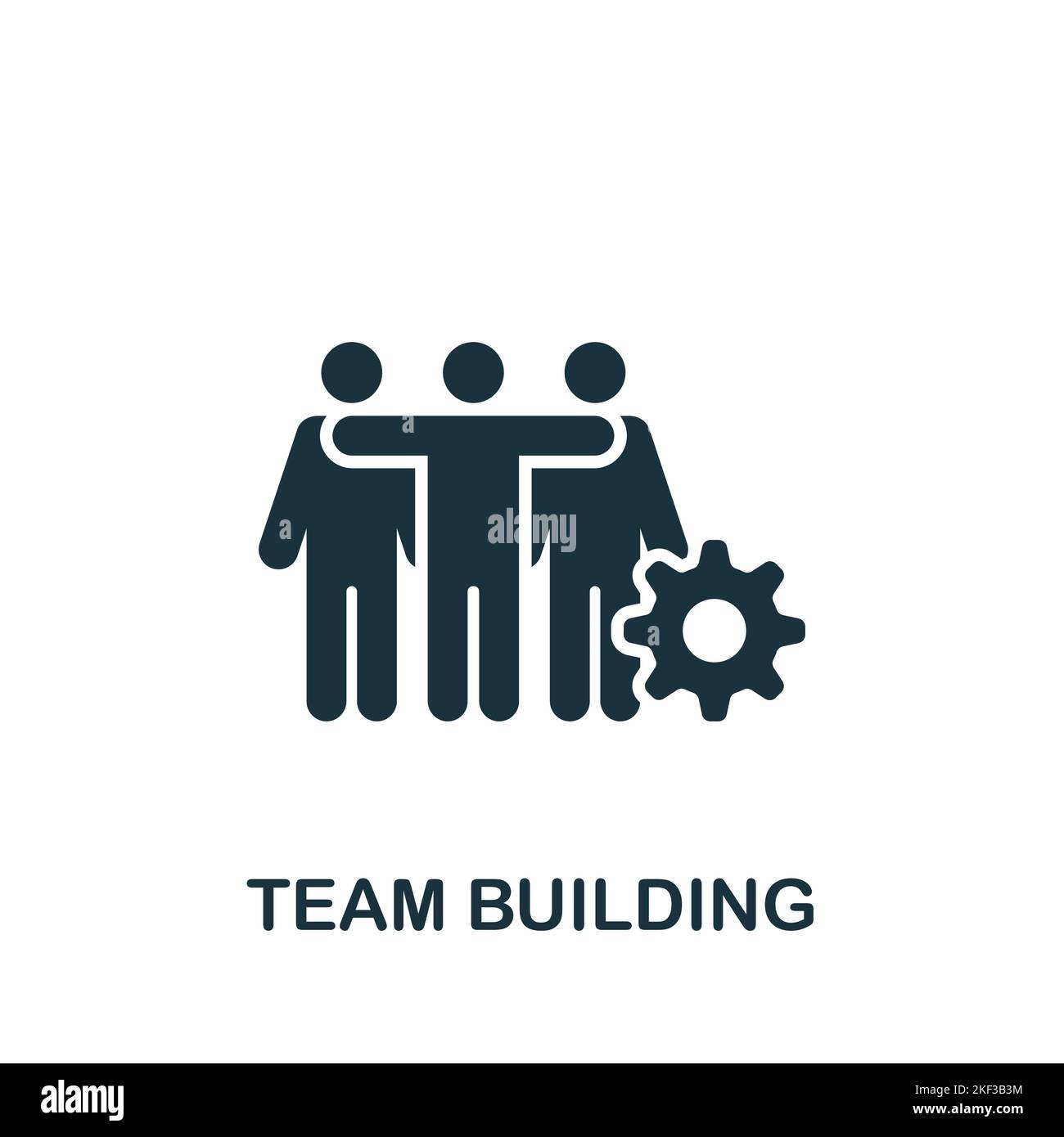 Team Building Icon Monochrome Simple Project Management Icon For