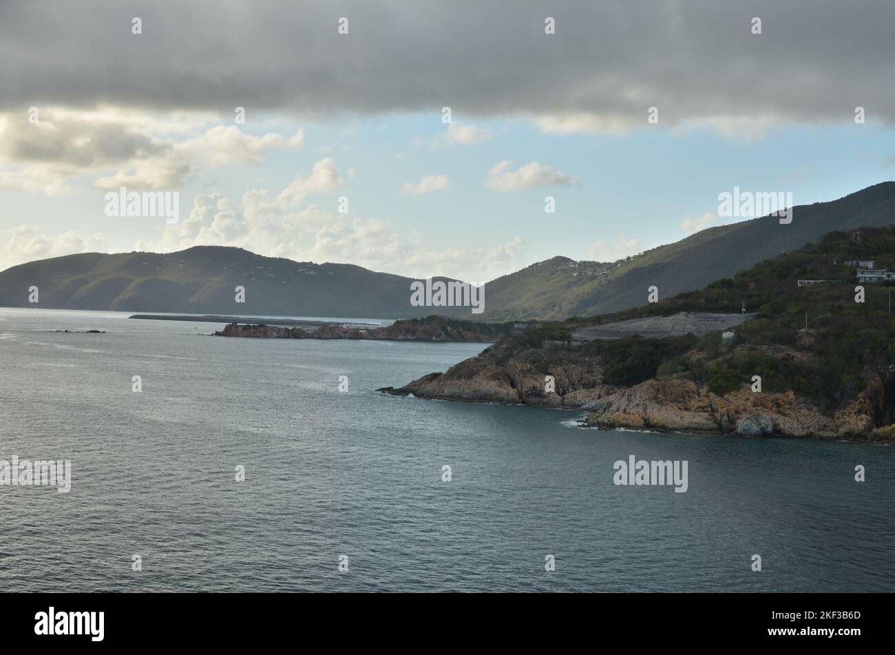 Caribic caribbian sea dark clouds Coast Horizon scenic panorama Stock ...