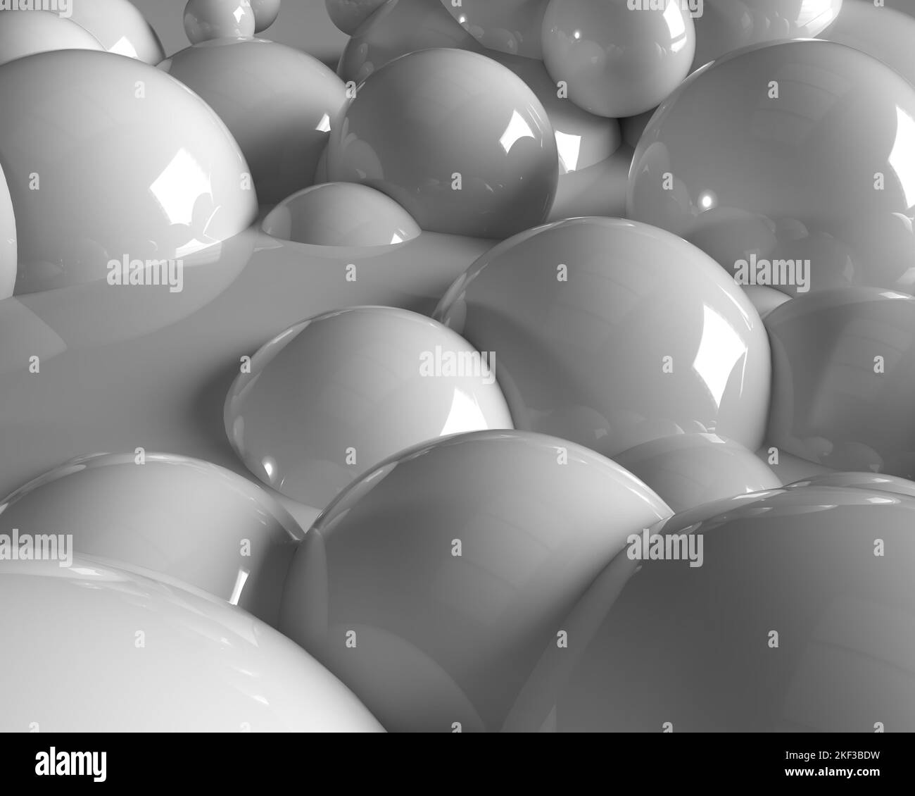 White shiny bubbles. Texture. 3d illustration Stock Photo - Alamy