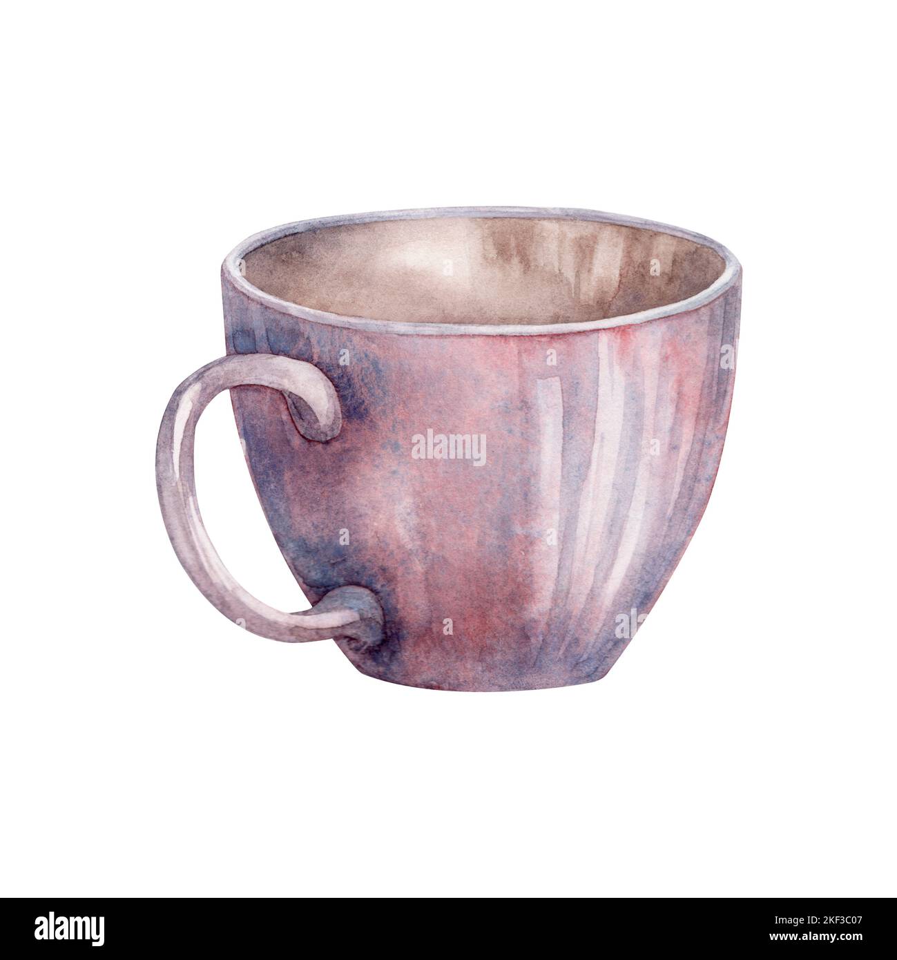 Cup. Watercolor. Isolate. Illustration for clipart. Designed for menus ...