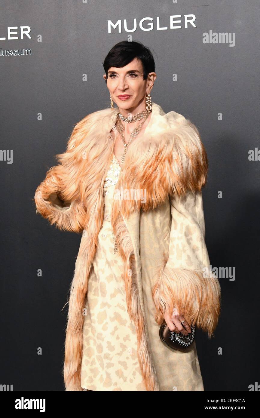 Amy Fine Collins walking the red carpet at the Mugler Couturissime ...