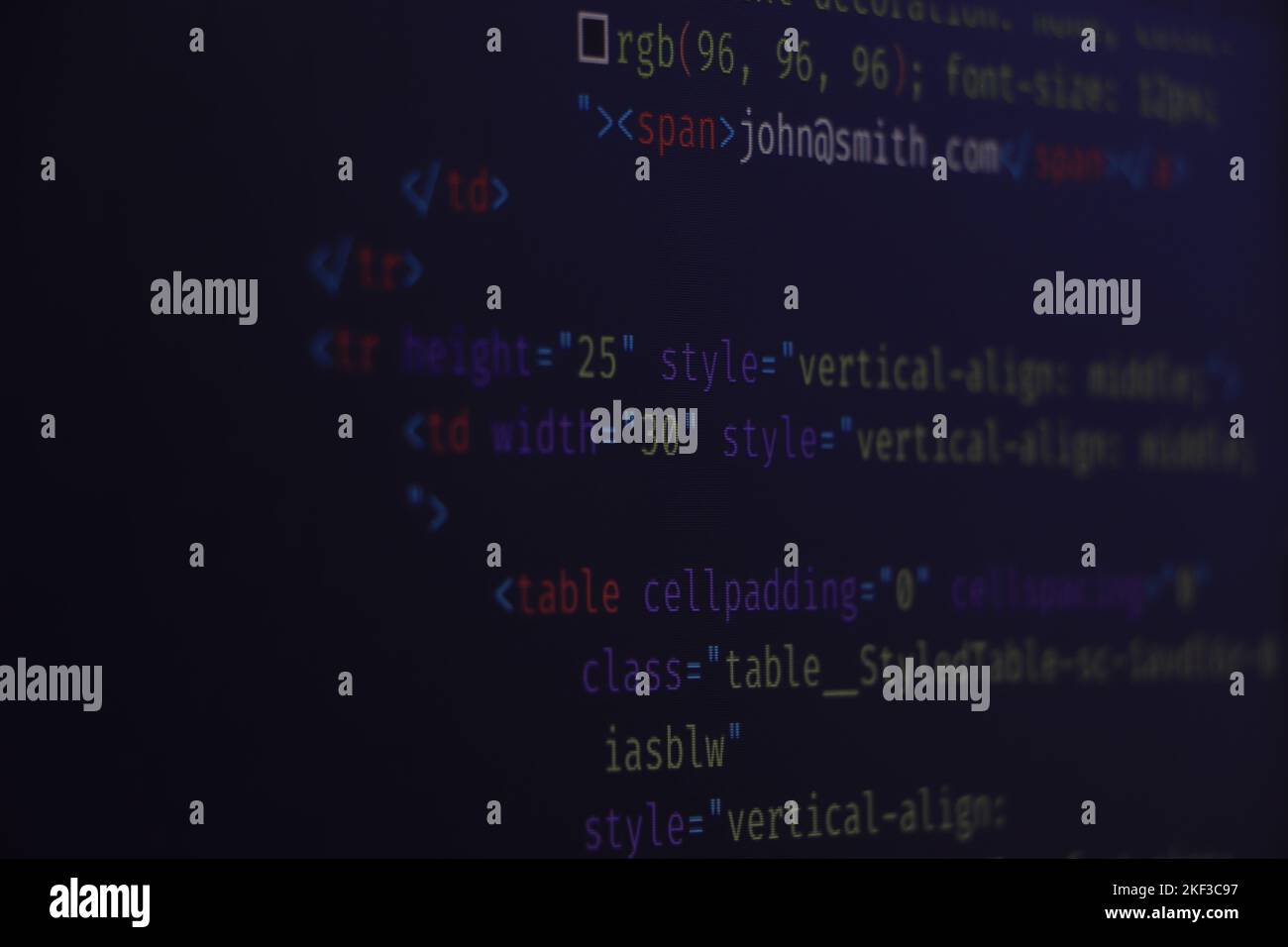 Computer Script Typing Work Programmer Typing New Lines Of Html Code Closeup Of Java Script