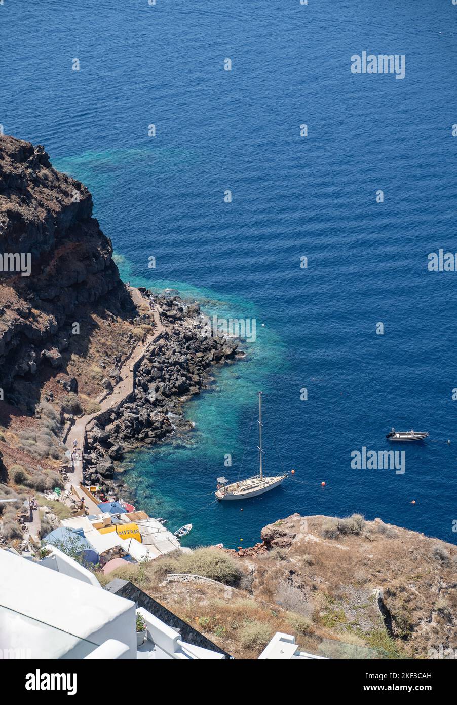 Beautiful Landscape Panorama view of Santorini Greece Stock Photo - Alamy