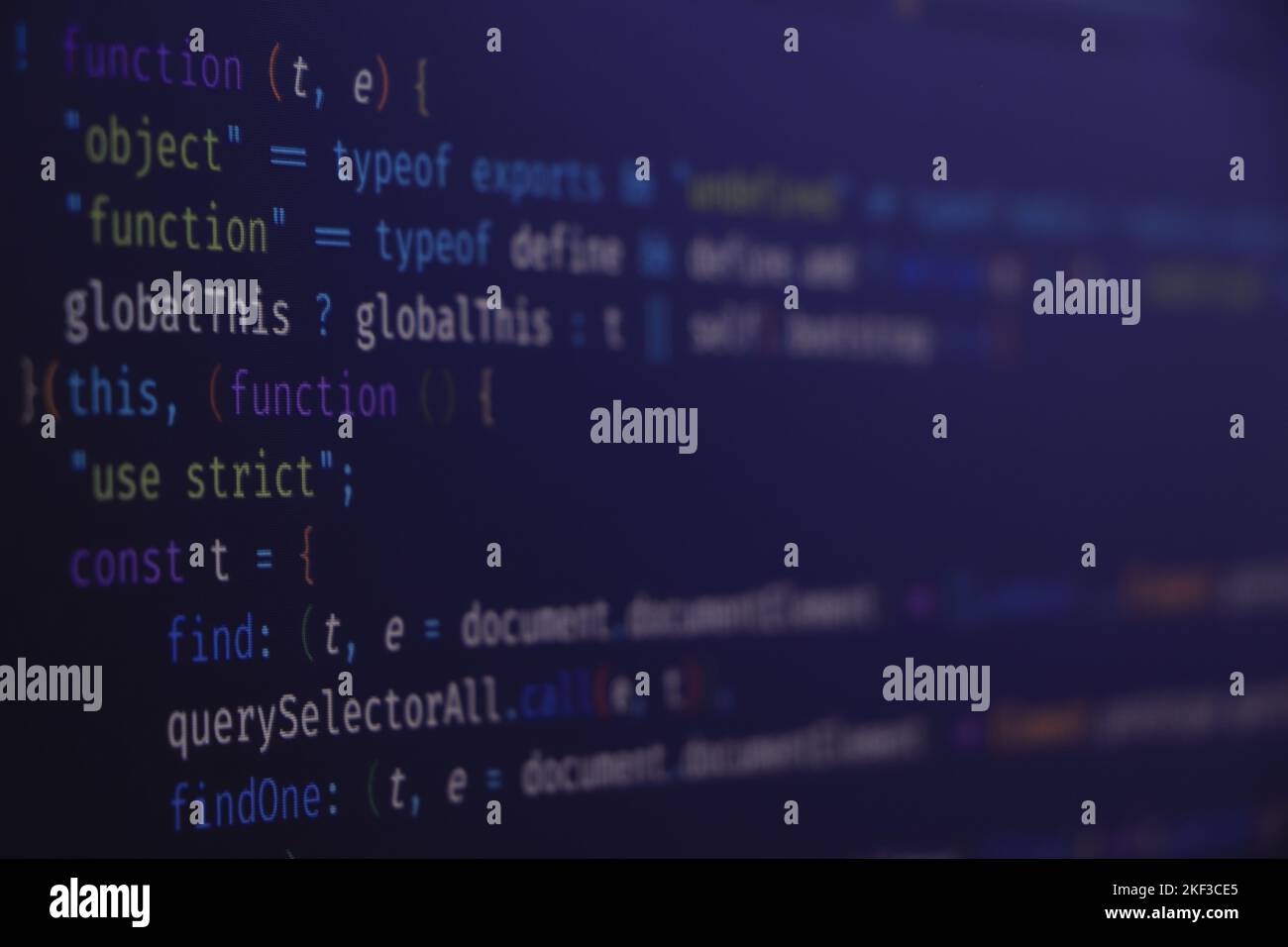 Programming Code Abstract Screen Of Software Developer. Computer Script 