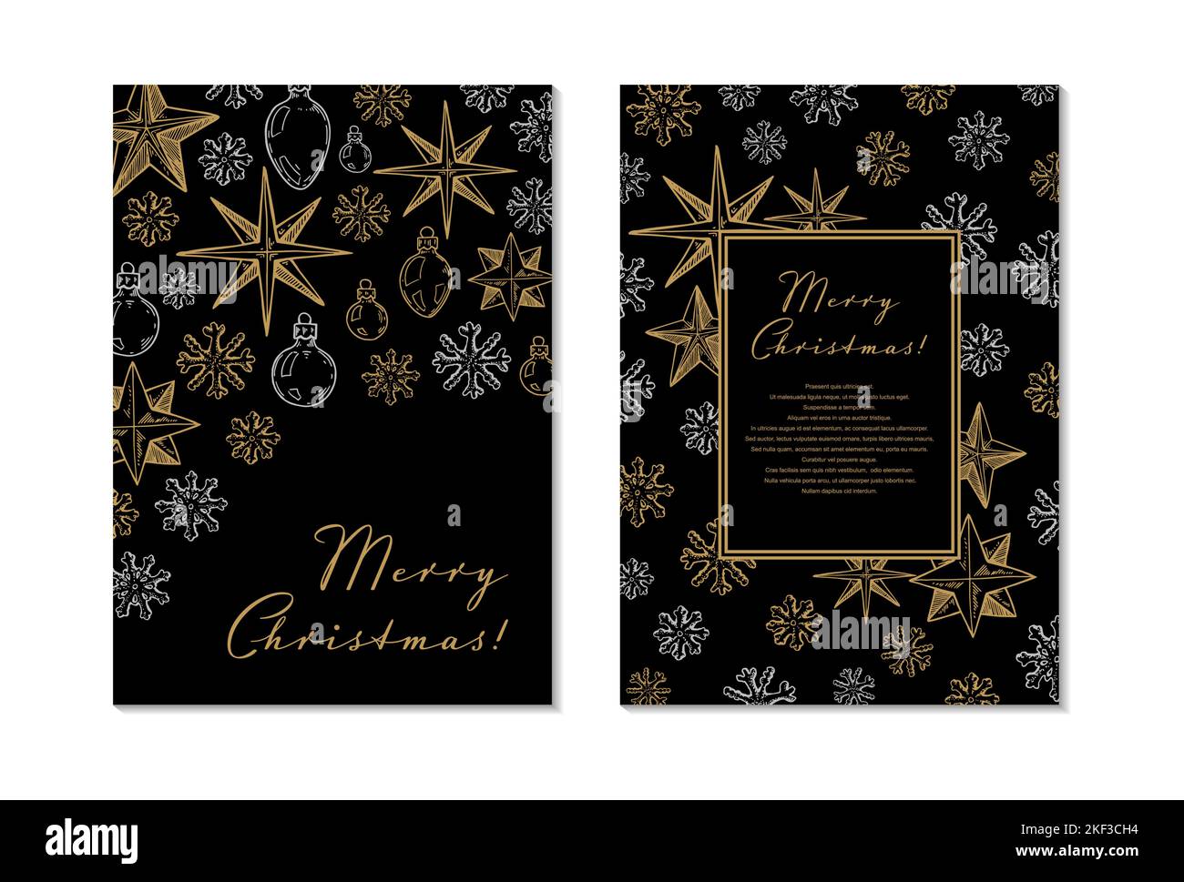 Christmas cards in modern Cut Out Stock Images & Pictures - Alamy