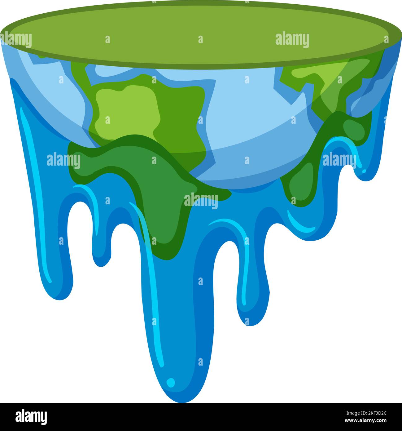 A melting earth from climate change illustration Stock Vector Image ...