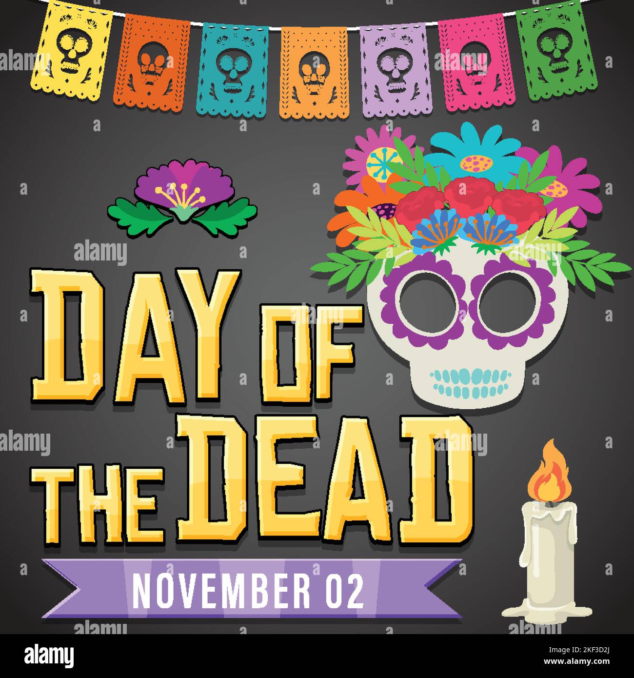 Day of the Dead banner design illustration Stock Vector Image & Art - Alamy