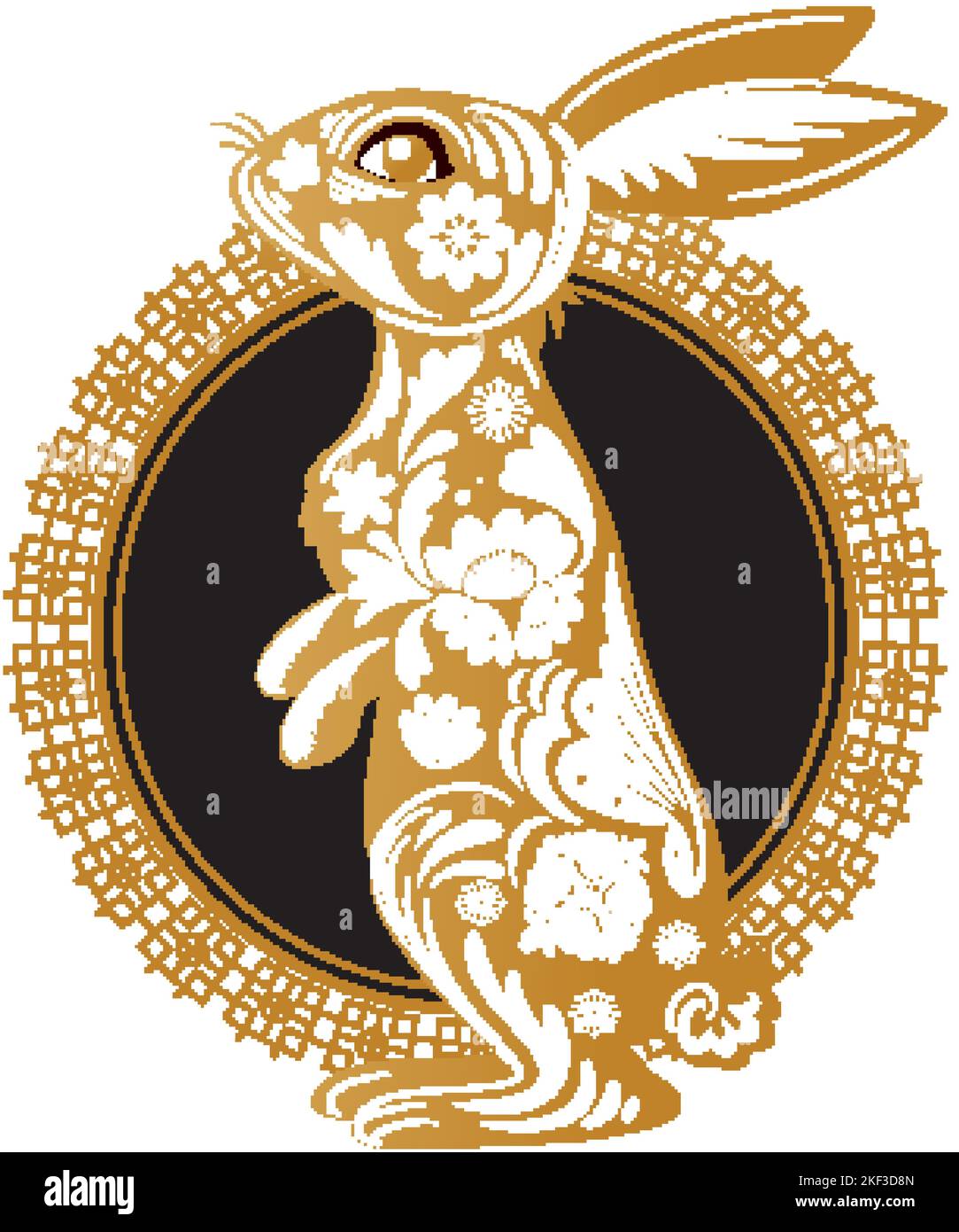 Chinese Lunar New Year Rabbit symbol 2023 illustration Stock Vector ...