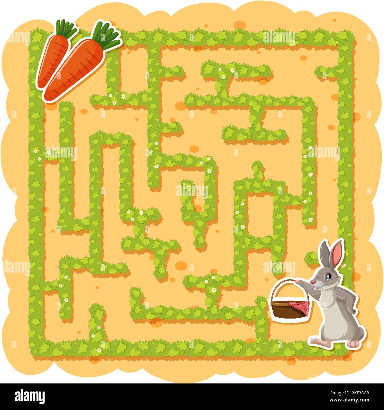 Maze game template for kids illustration Stock Vector Image & Art - Alamy
