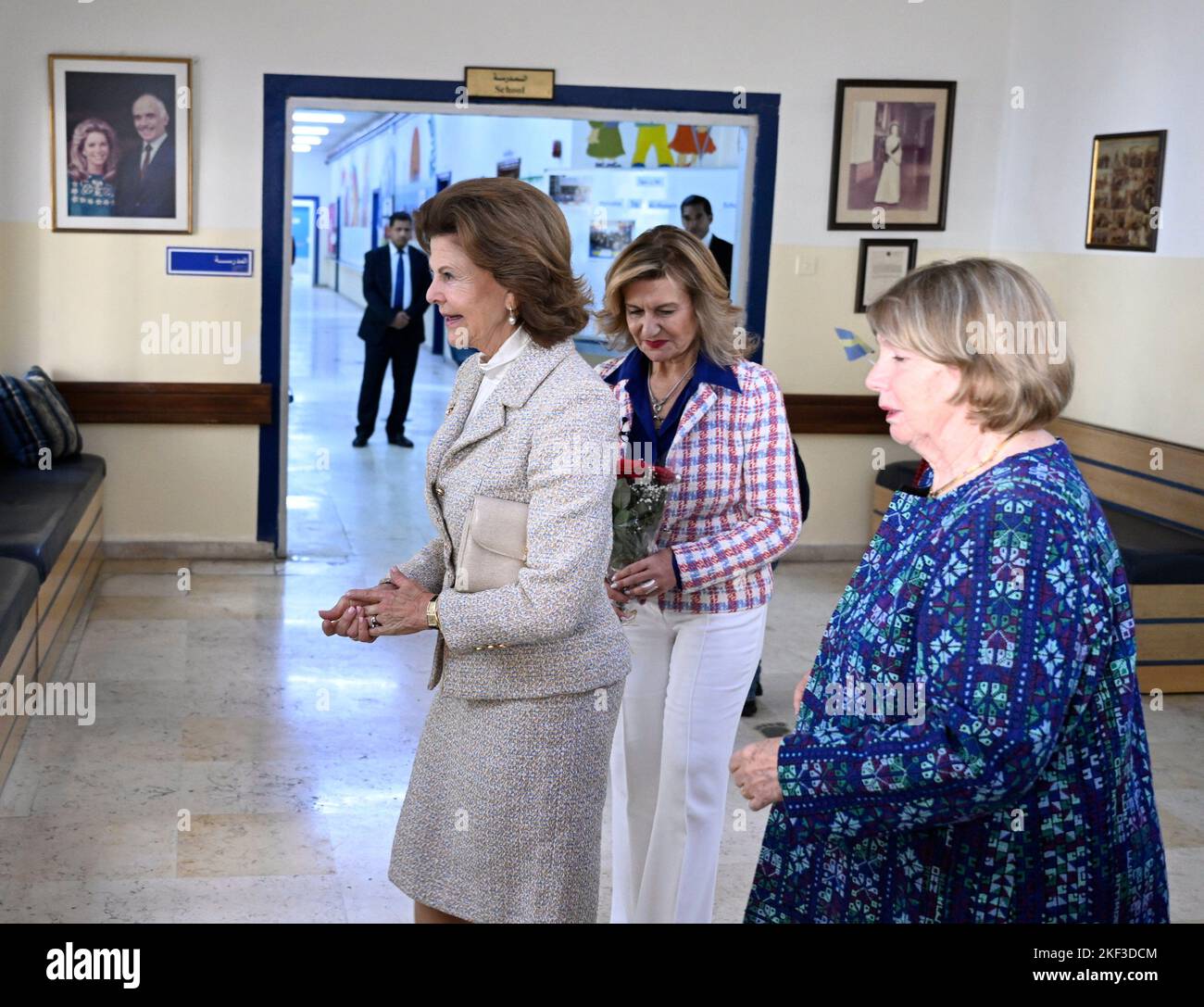 H.R.H. Princess Majda (right) and H.M. Queen Silvia at the Al Hussein ...