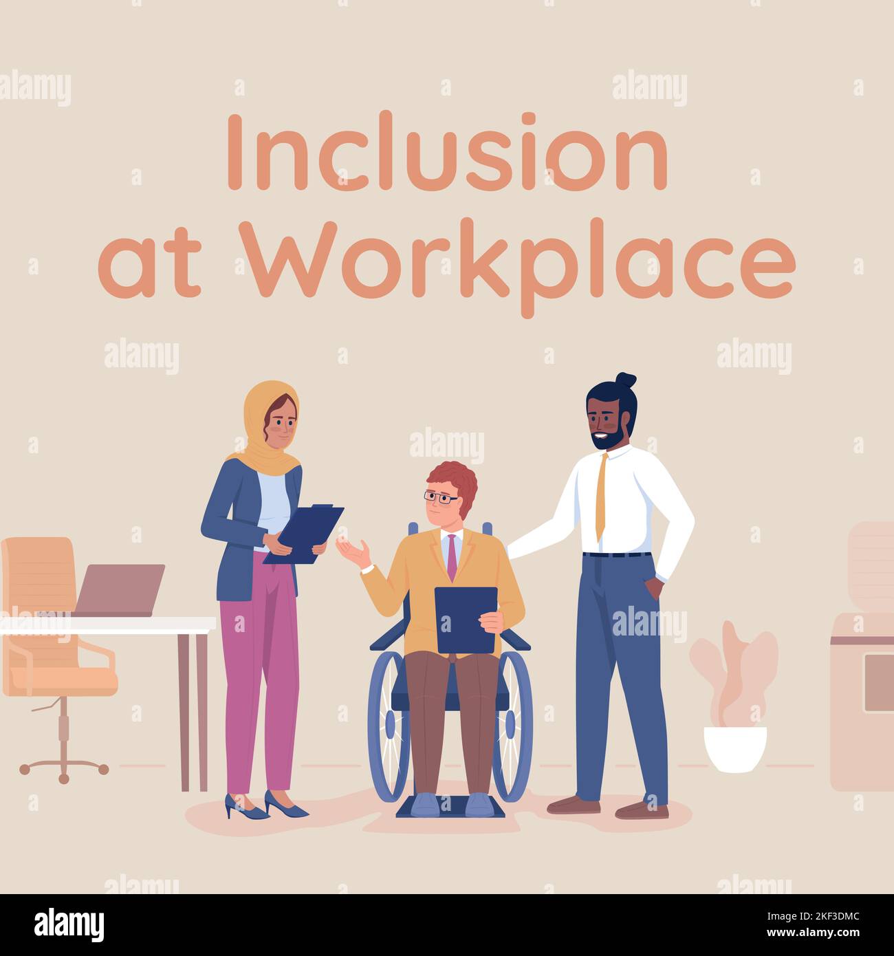 Inclusion at workplace card template Stock Vector Image & Art - Alamy
