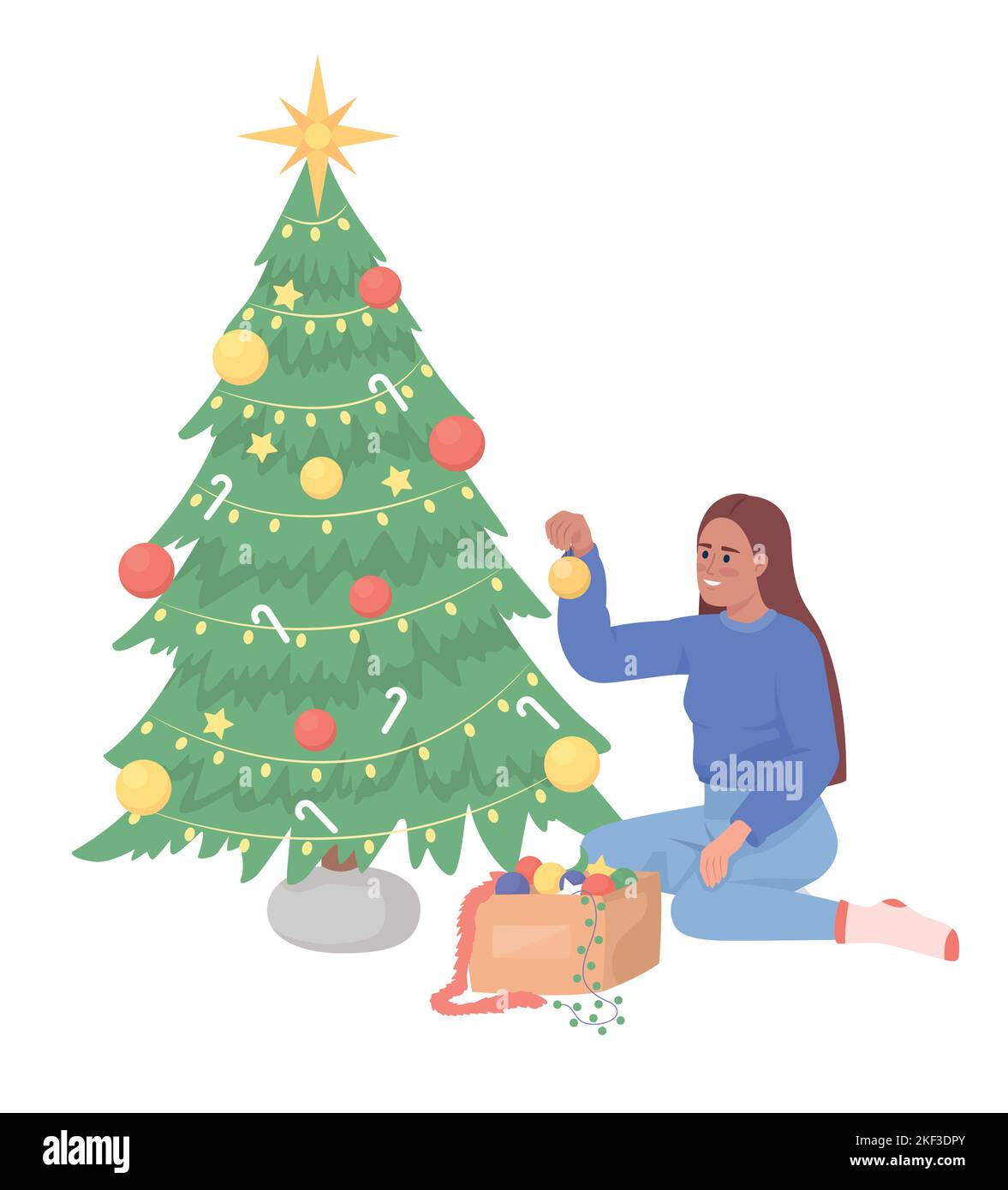 Animation smiling caucasian woman christmas hi-res stock photography ...