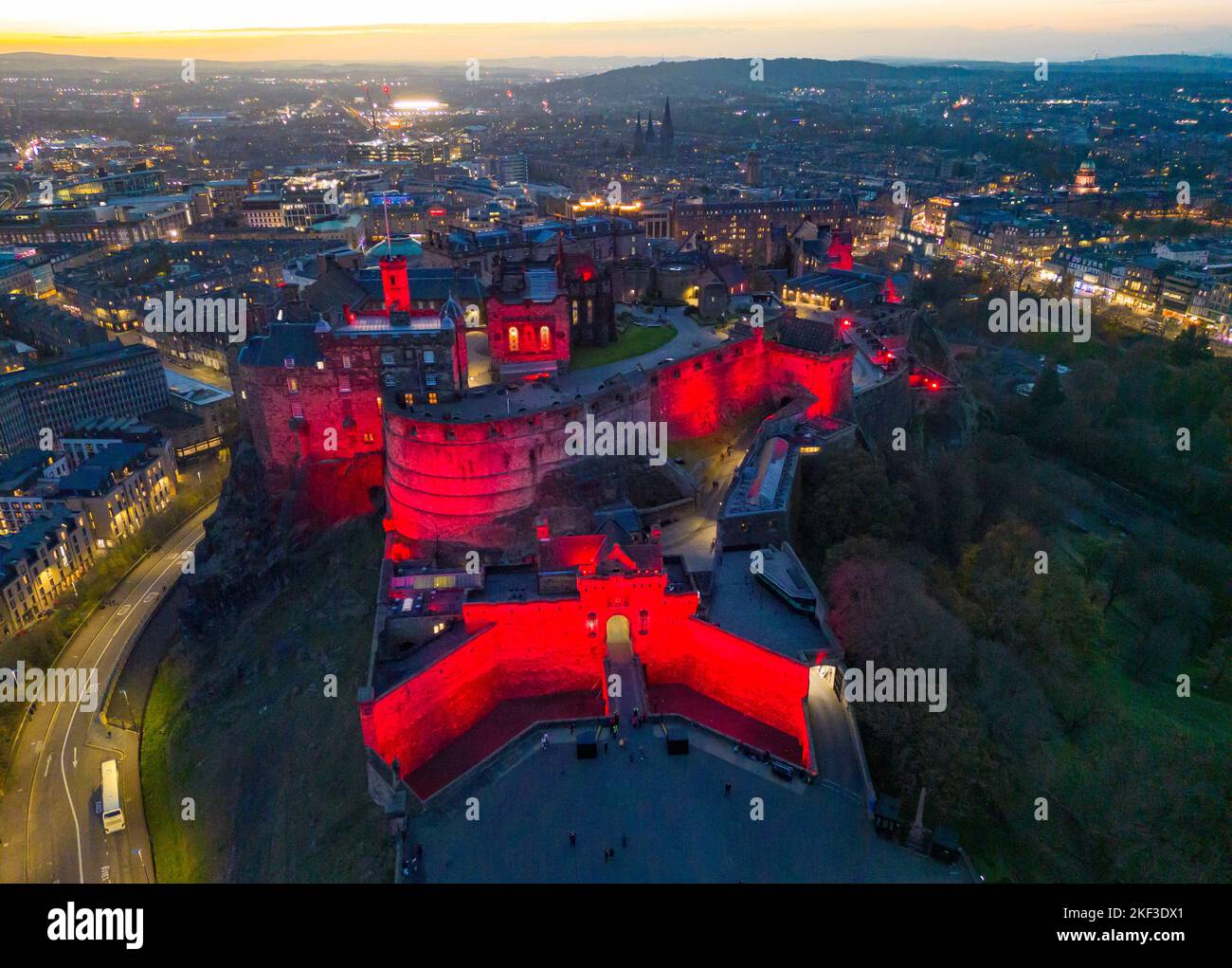 Edinburgh, Scotland, UK. 13th November 2022. An aerial view of ...