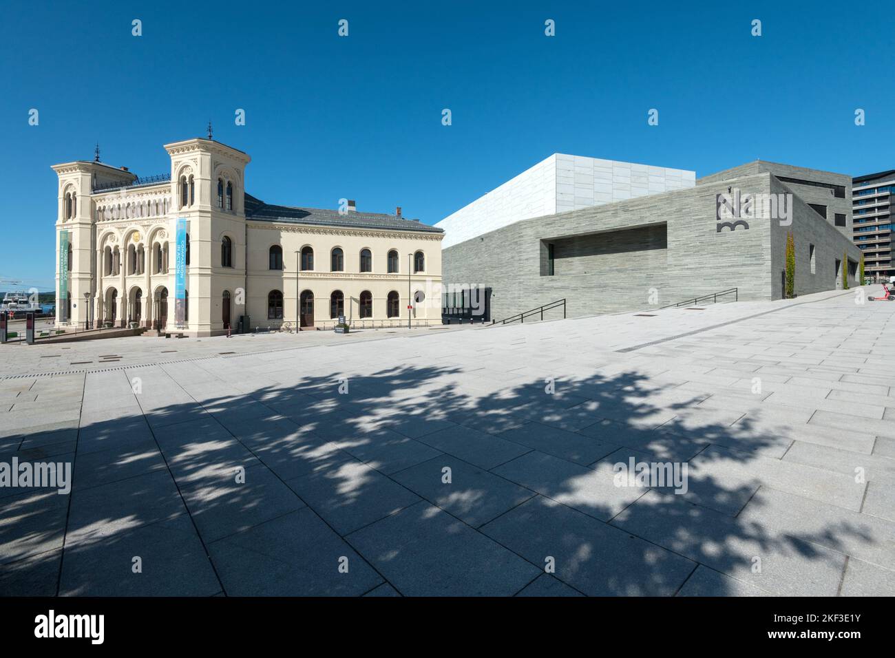 The Nobel Peace Center and in background the national Museum, Oslo ...