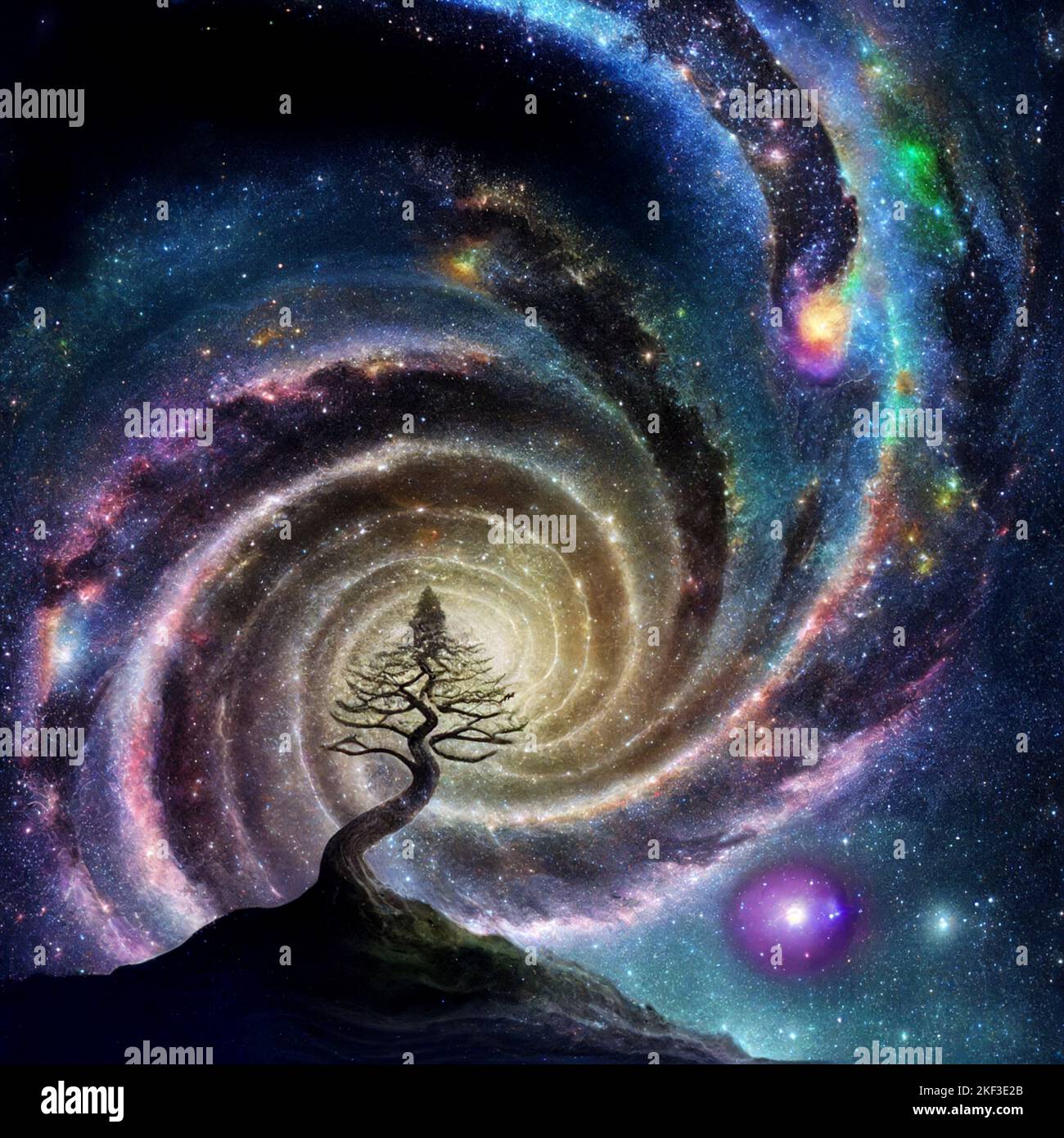 Tree Spirit Meditation, ecology reflection, human and tree intertwined ...