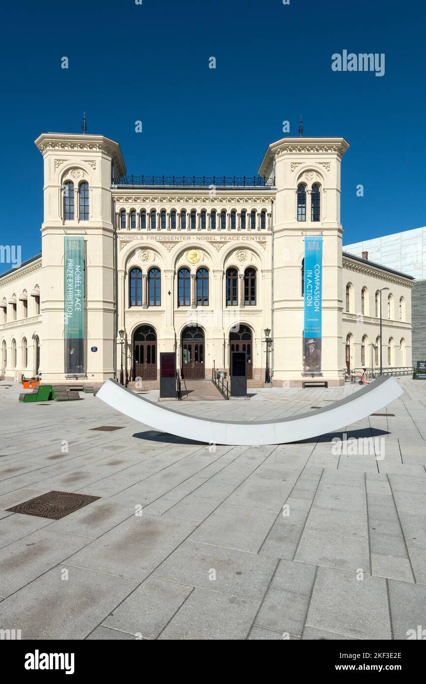The Nobel Peace Center and in background the national Museum, Oslo ...
