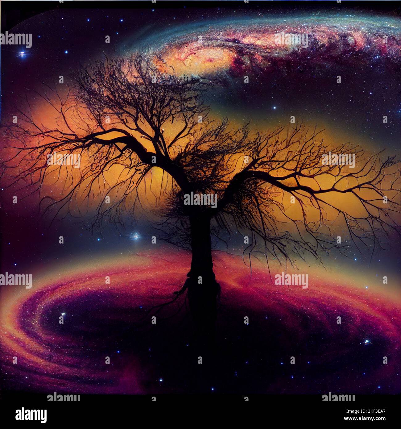 Tree Spirit Meditation, ecology reflection, human and tree intertwined ...