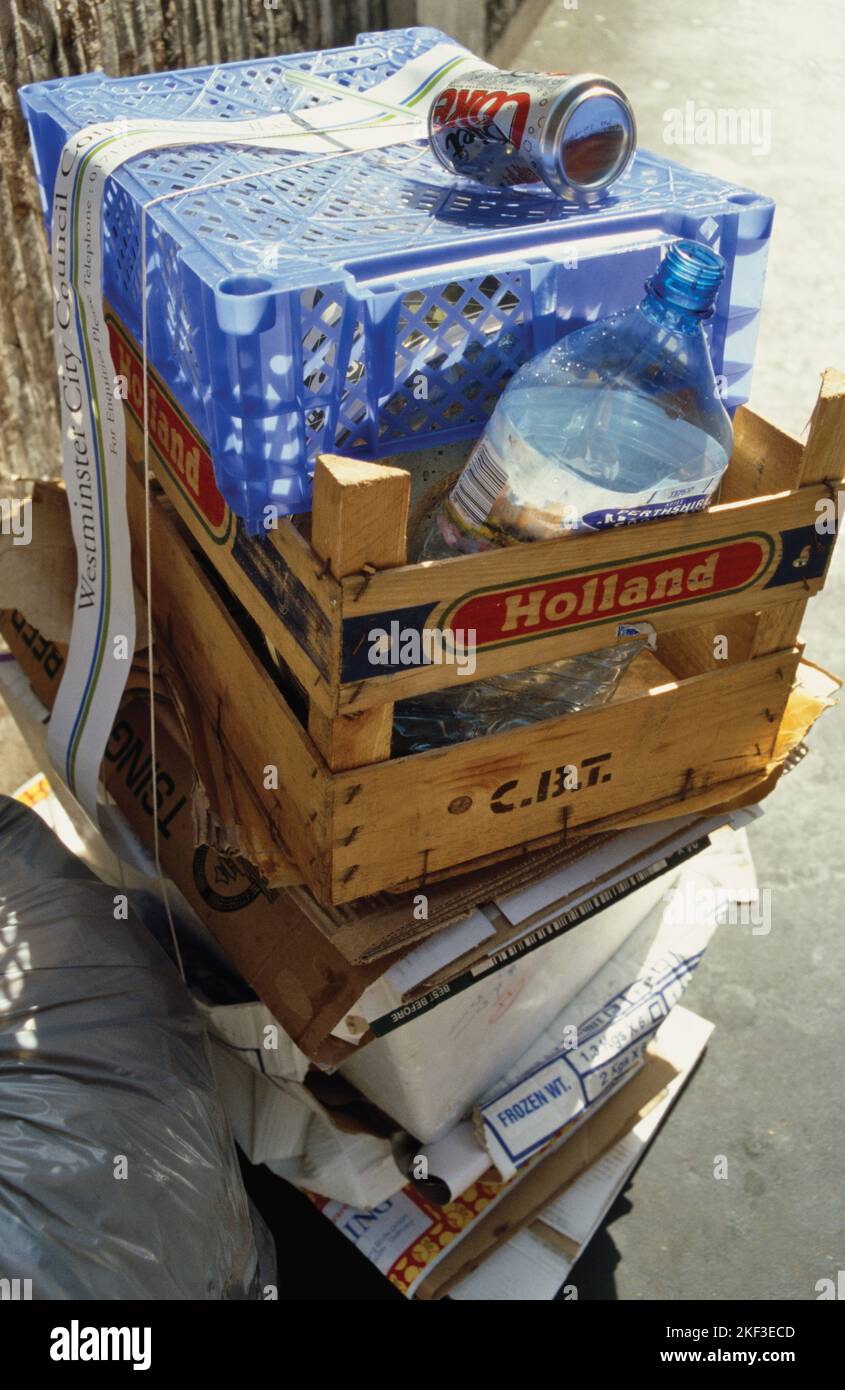 A stack of waste materials awaiting collection Stock Photo - Alamy