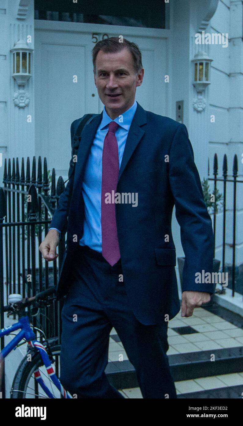 London, England, UK. 16th Nov, 2022. Chancellor of the Exchequer JEREMY ...
