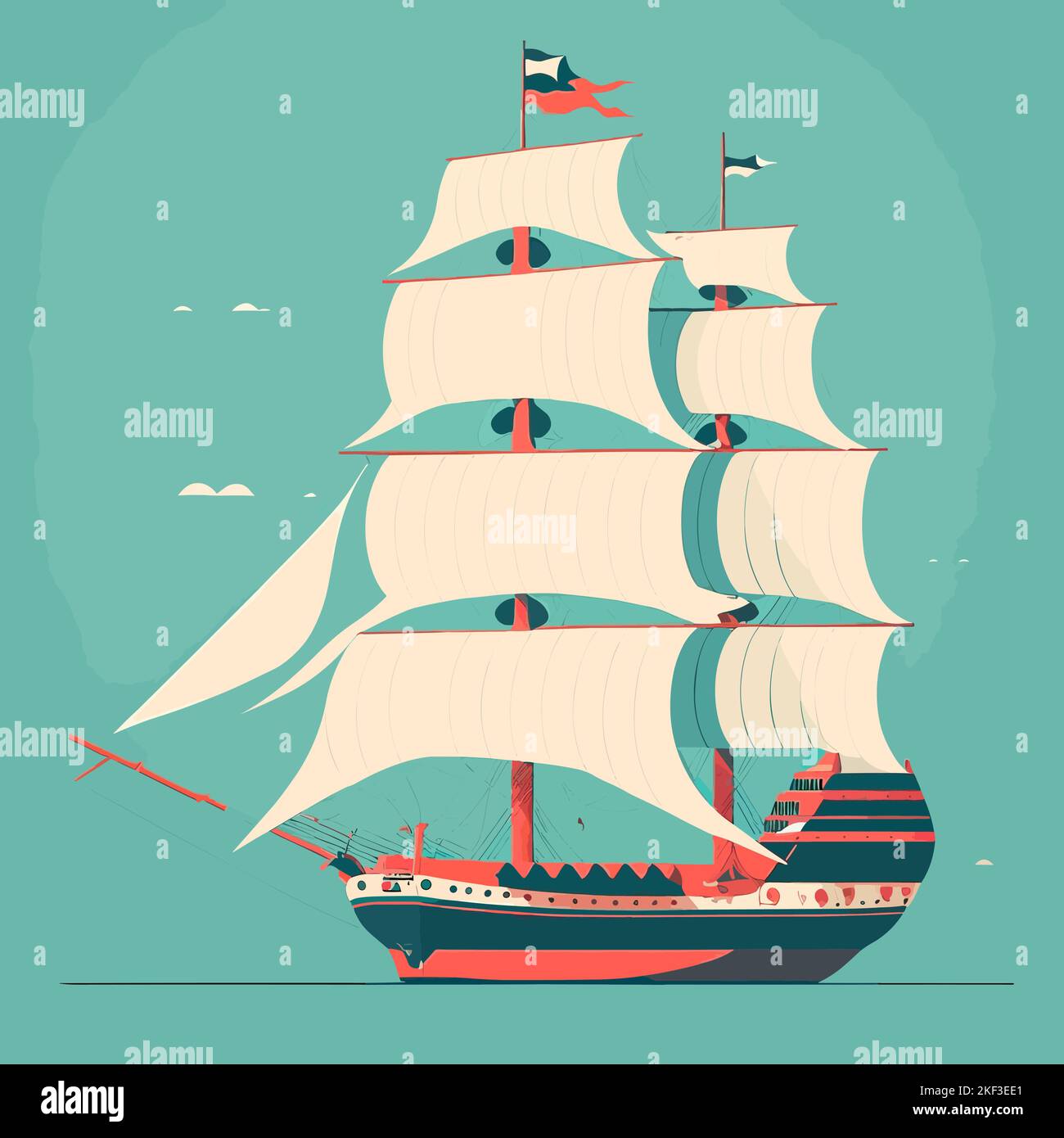 An illustration of a sailing ship Stock Vector Image & Art - Alamy