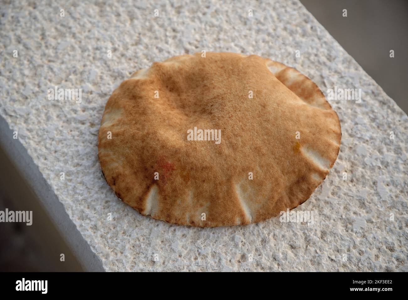Jordanian flat bread and seeded bread sticks. Middle Eastern staple ...