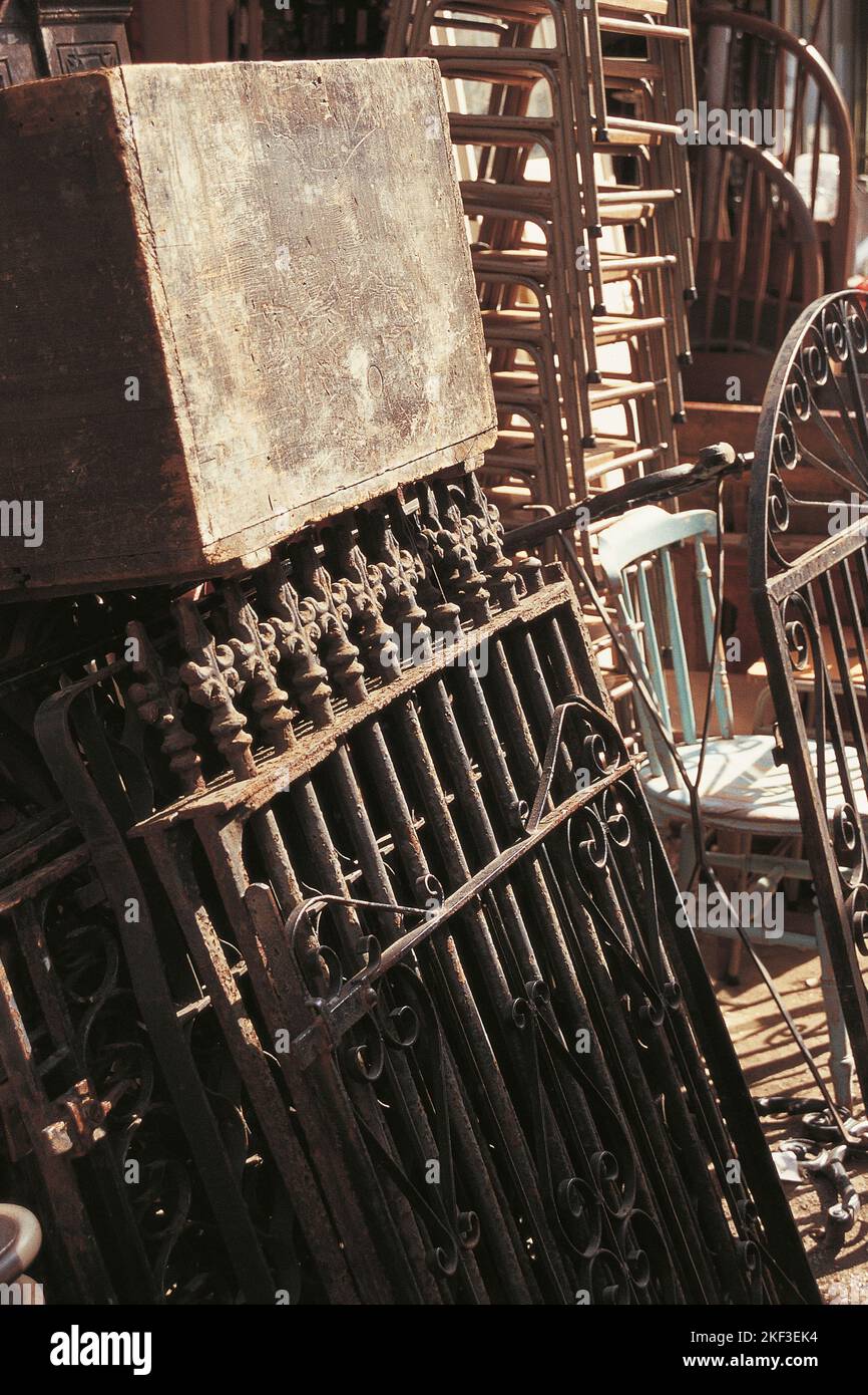 A selection of old cast and wrought iron structures Stock Photo - Alamy